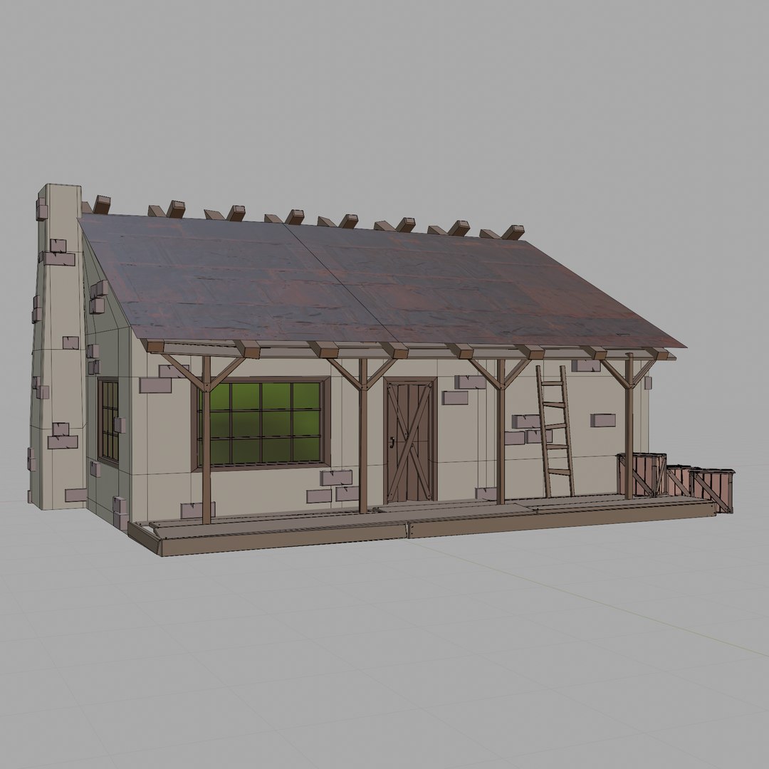 3D Rural Home Low Poly - TurboSquid 1796894
