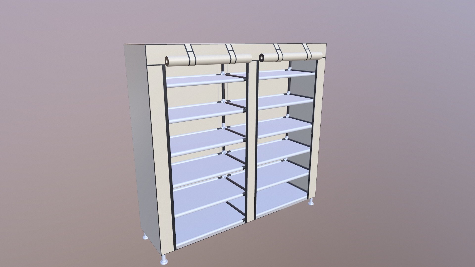 3D Model Shoe Rack Portable Storage - TurboSquid 2127801
