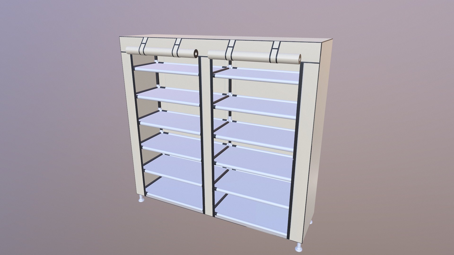 3D Model Shoe Rack Portable Storage - TurboSquid 2127801