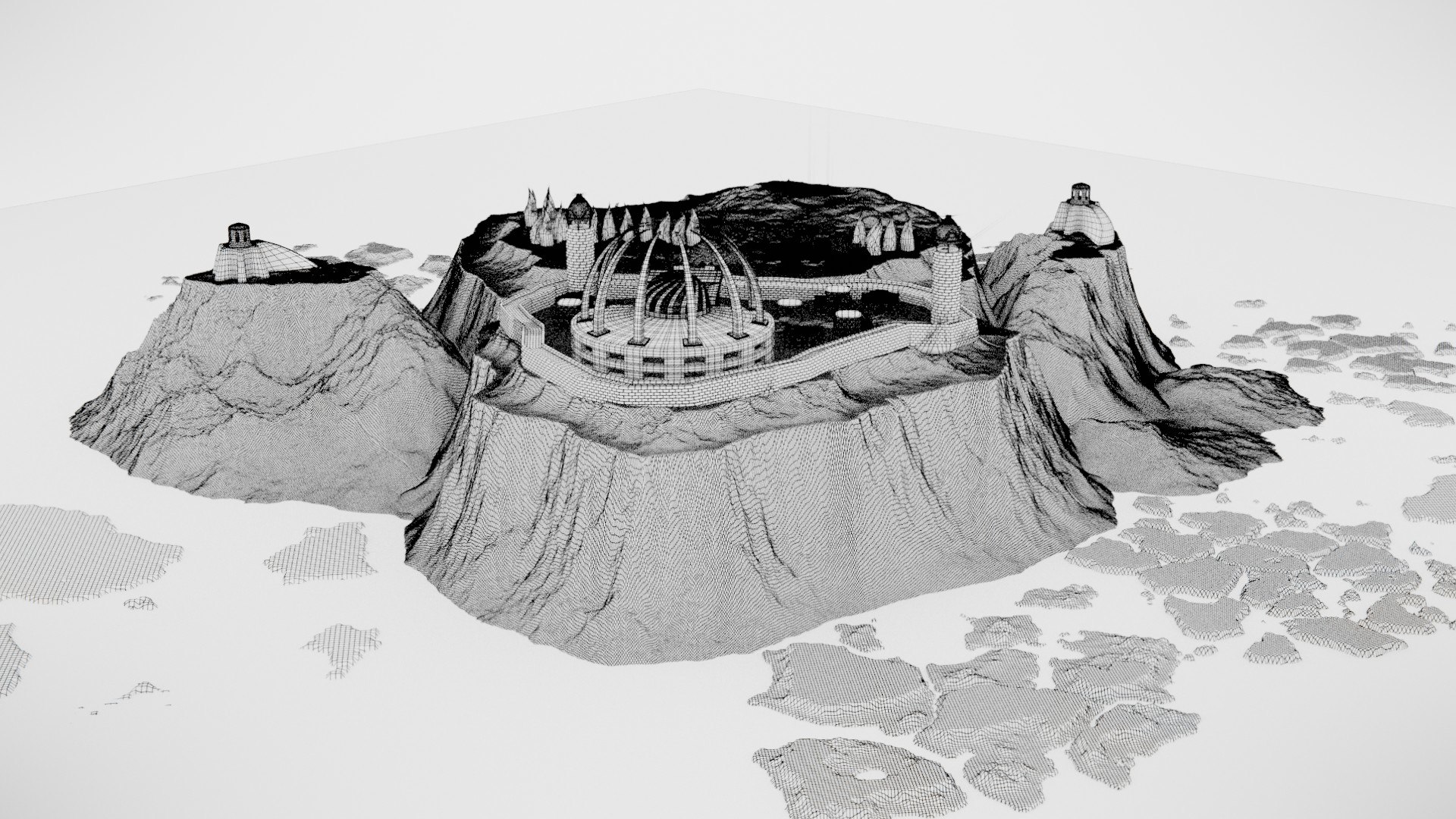 3D Snow City Model - TurboSquid 1887549