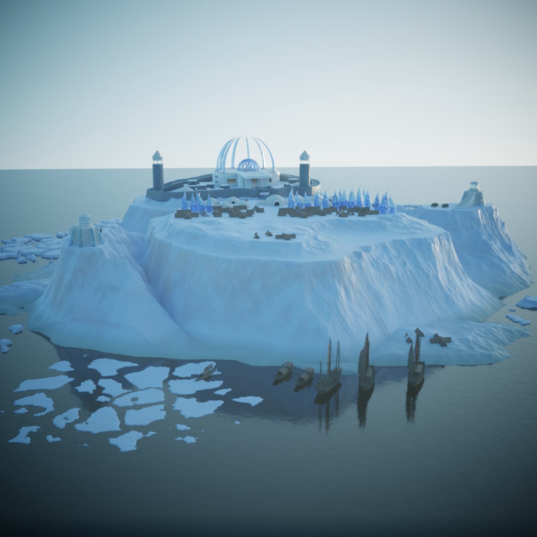 3D Snow City Model - TurboSquid 1887549