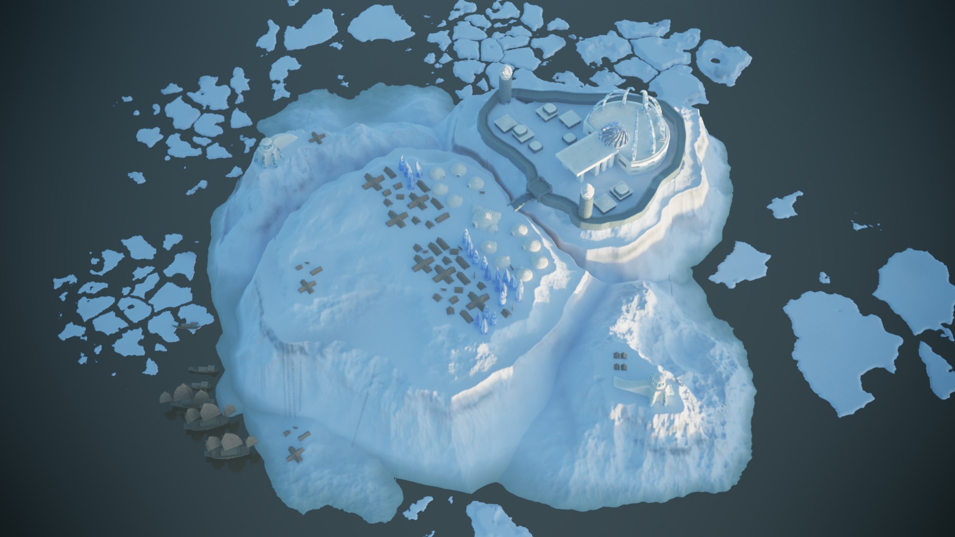 3D Snow City Model - TurboSquid 1887549