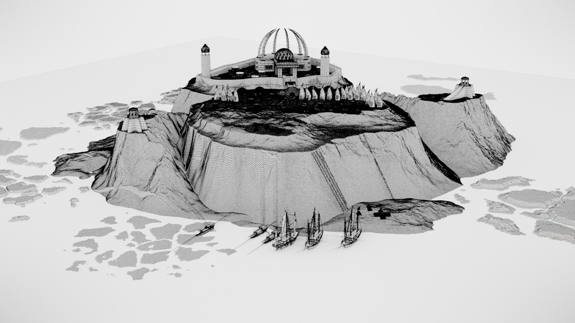 3D Snow City Model - TurboSquid 1887549