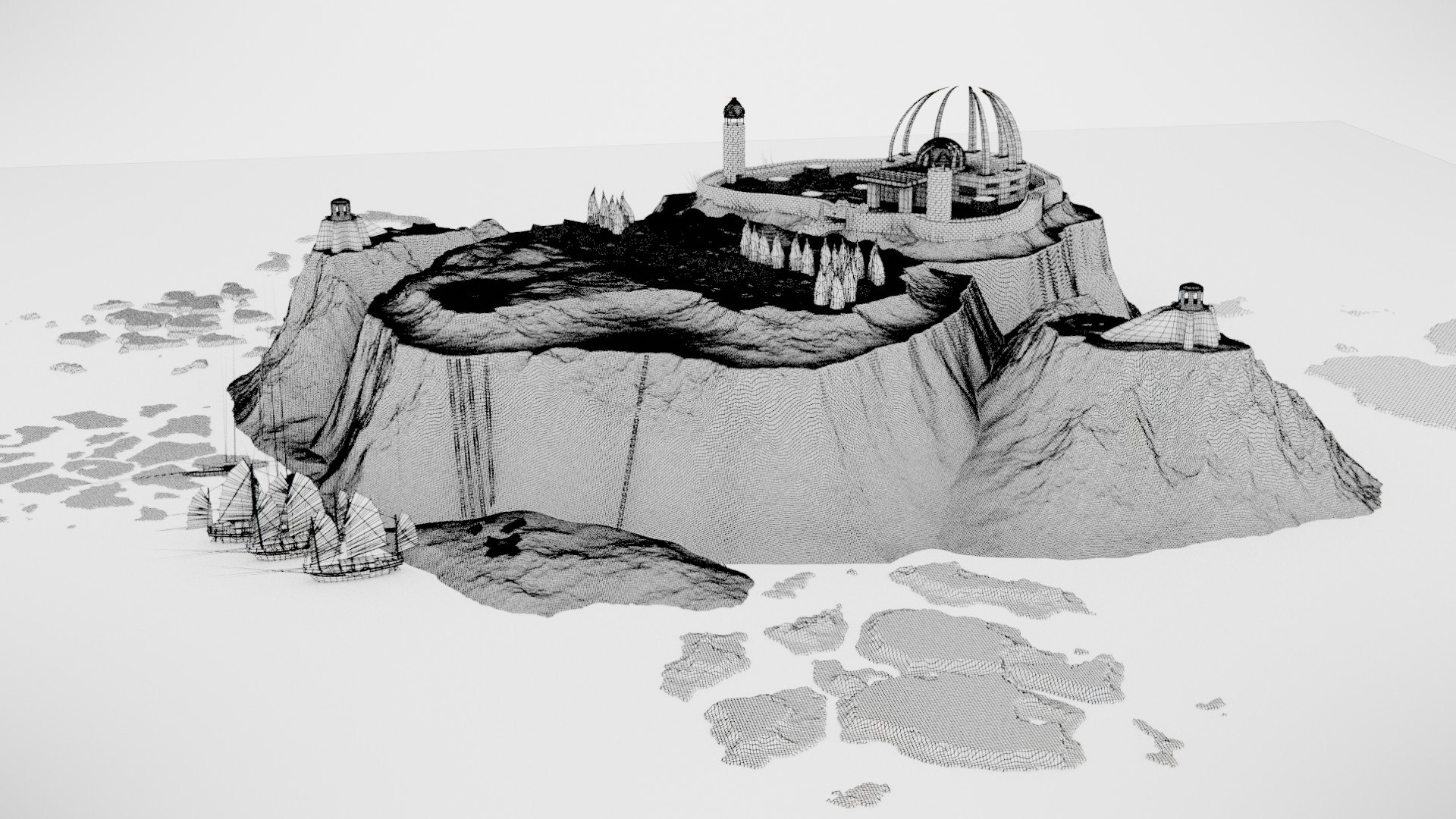 3D Snow City Model - TurboSquid 1887549