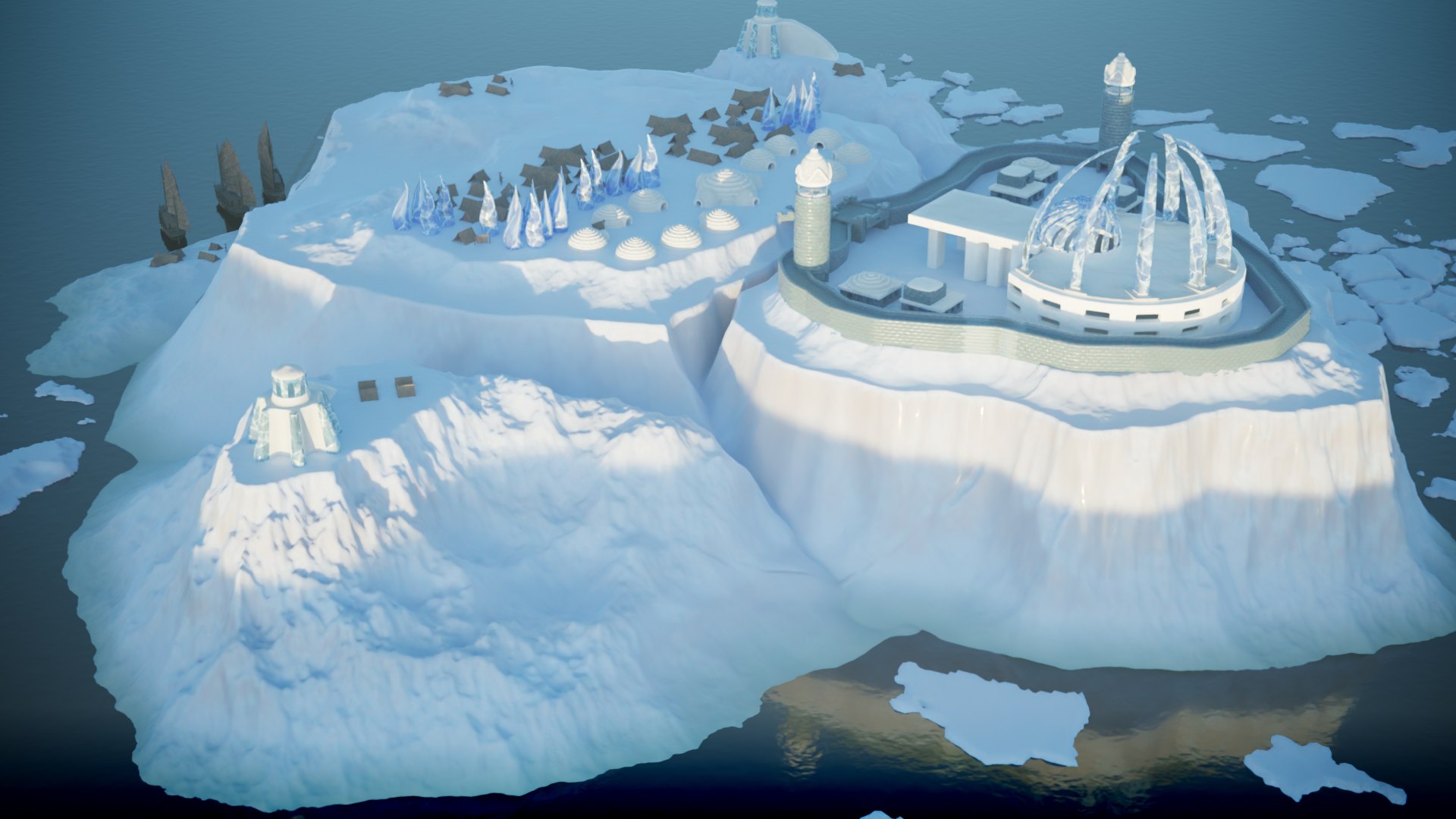 3D Snow City Model - TurboSquid 1887549