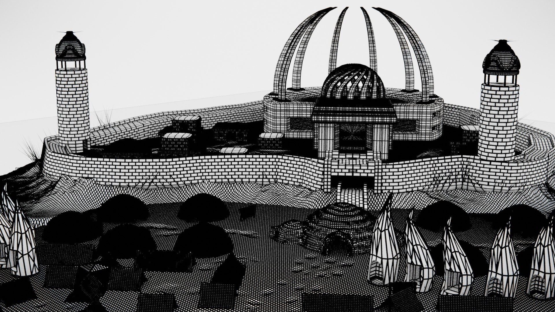 3D Snow City Model - TurboSquid 1887549