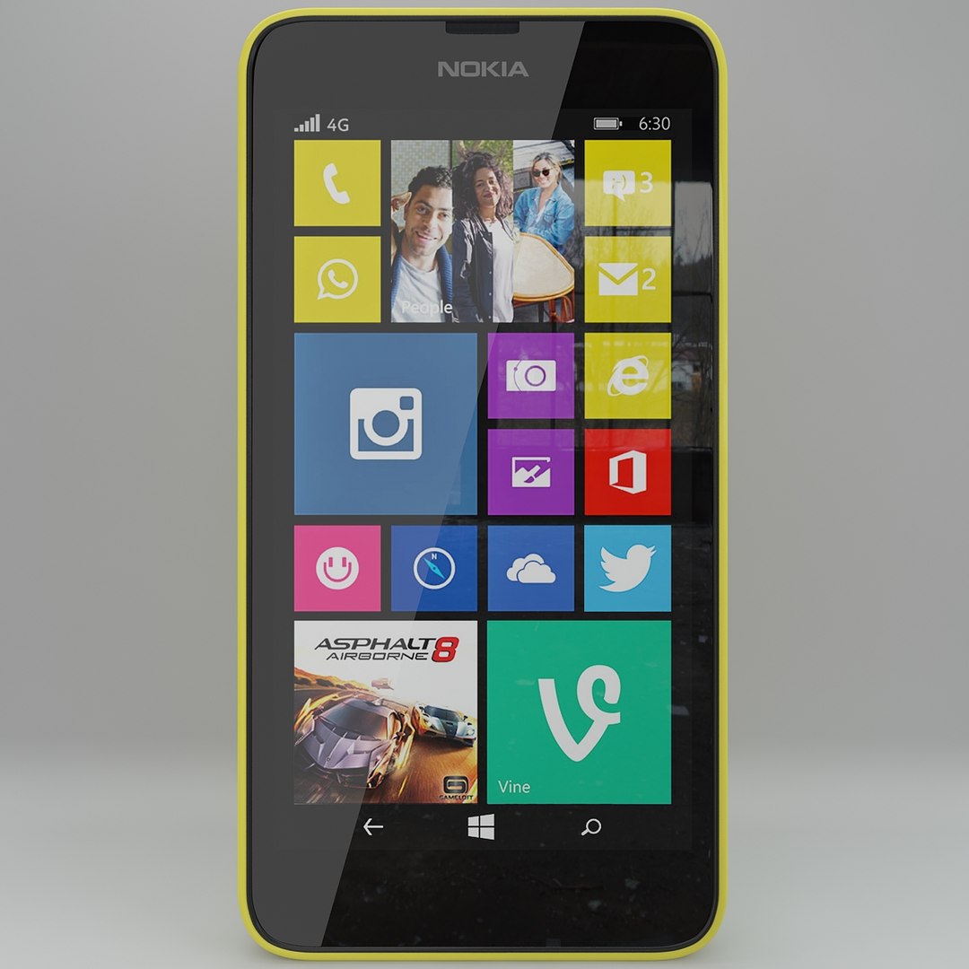 3dsmax nokia 635 yellow