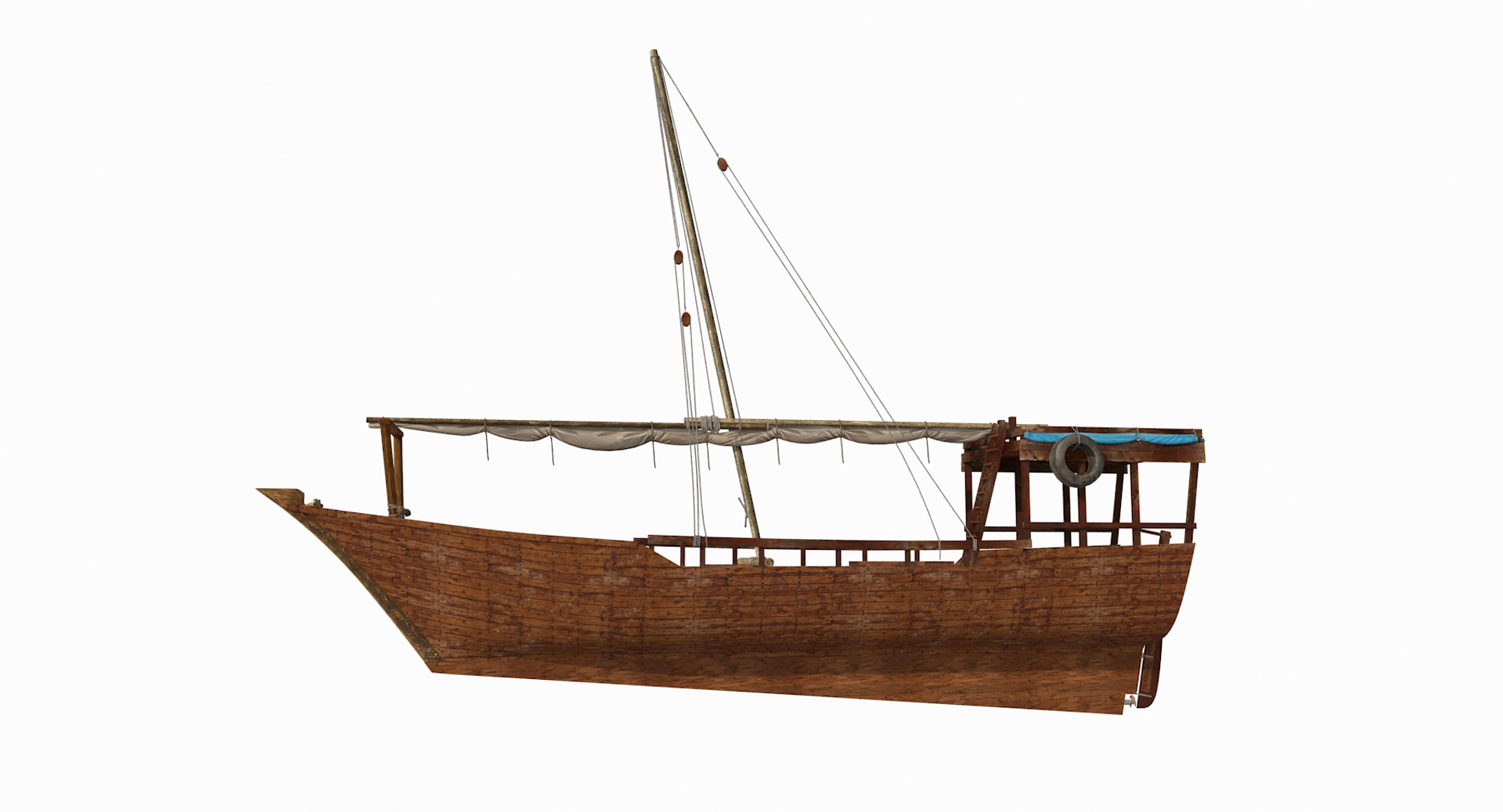 3d Model Dhow Boat