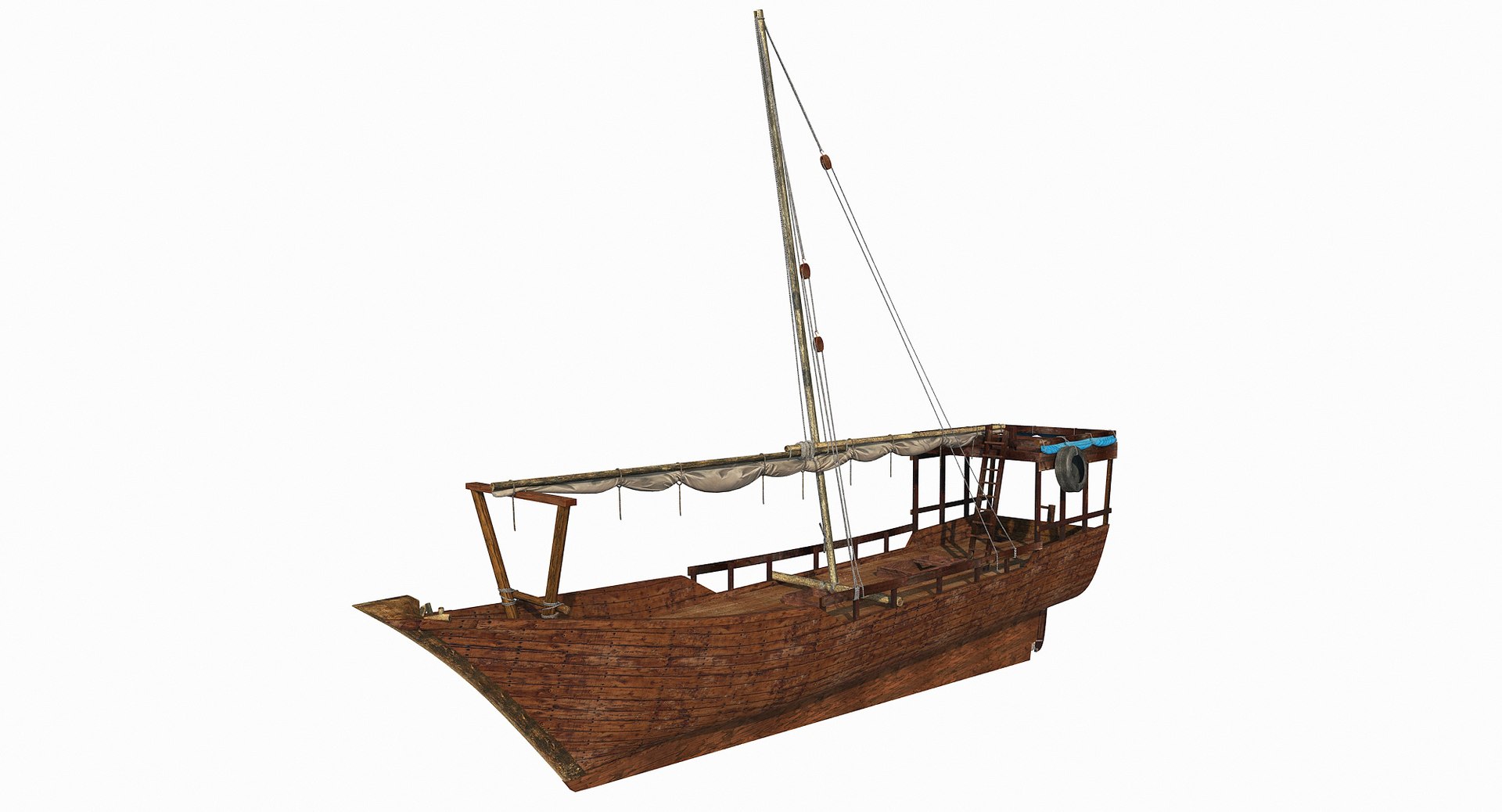 3d Model Dhow Boat