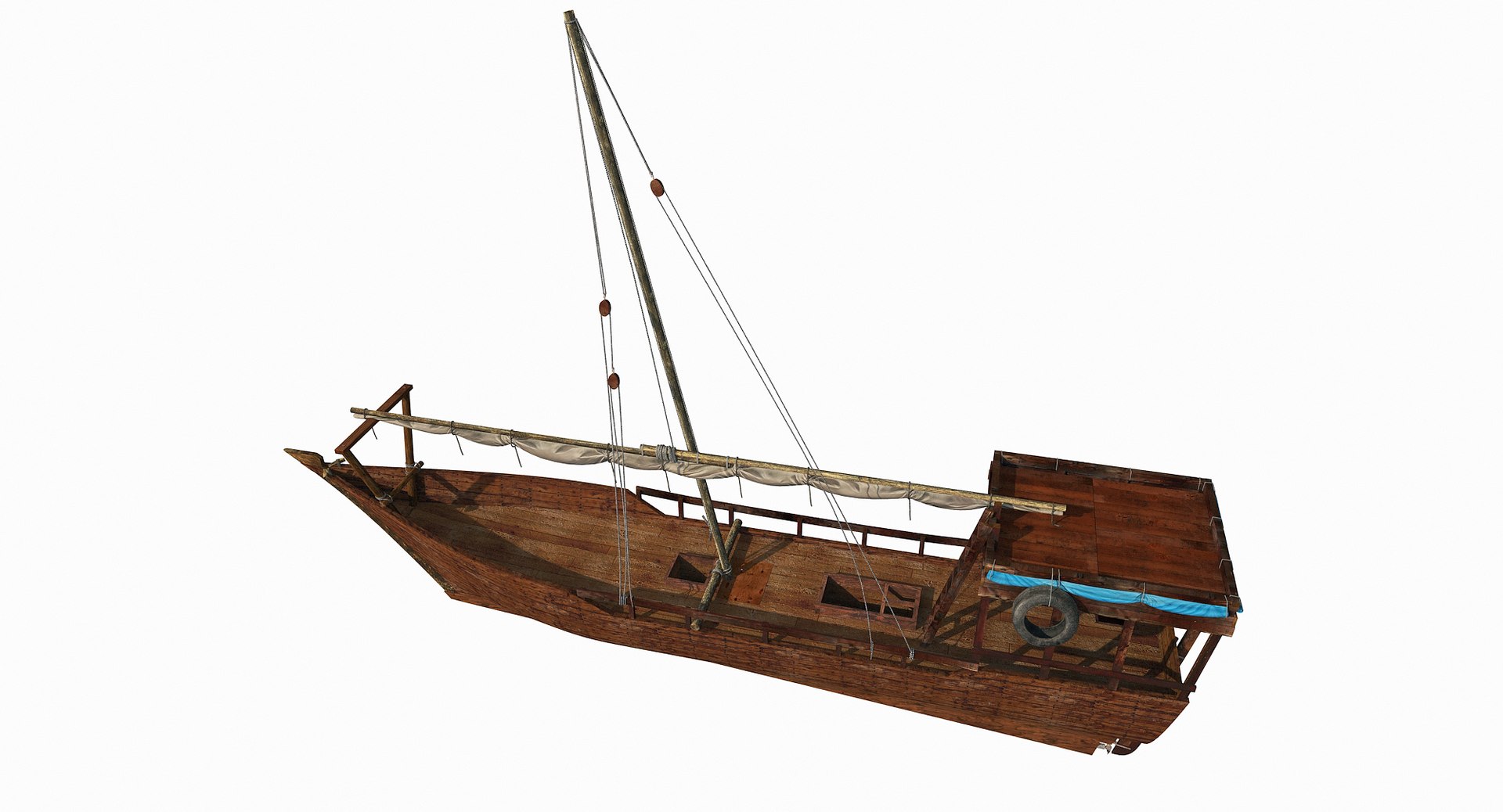 3d Model Dhow Boat