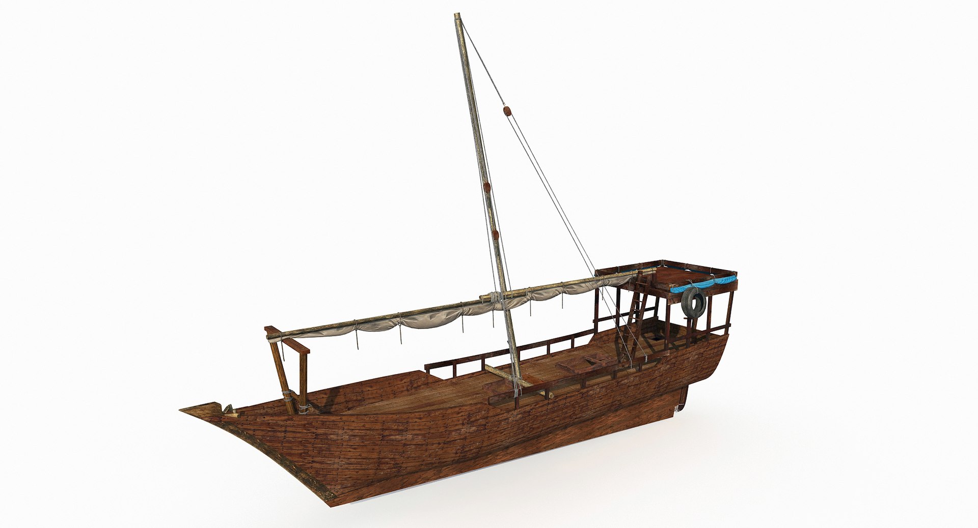 3d Model Dhow Boat