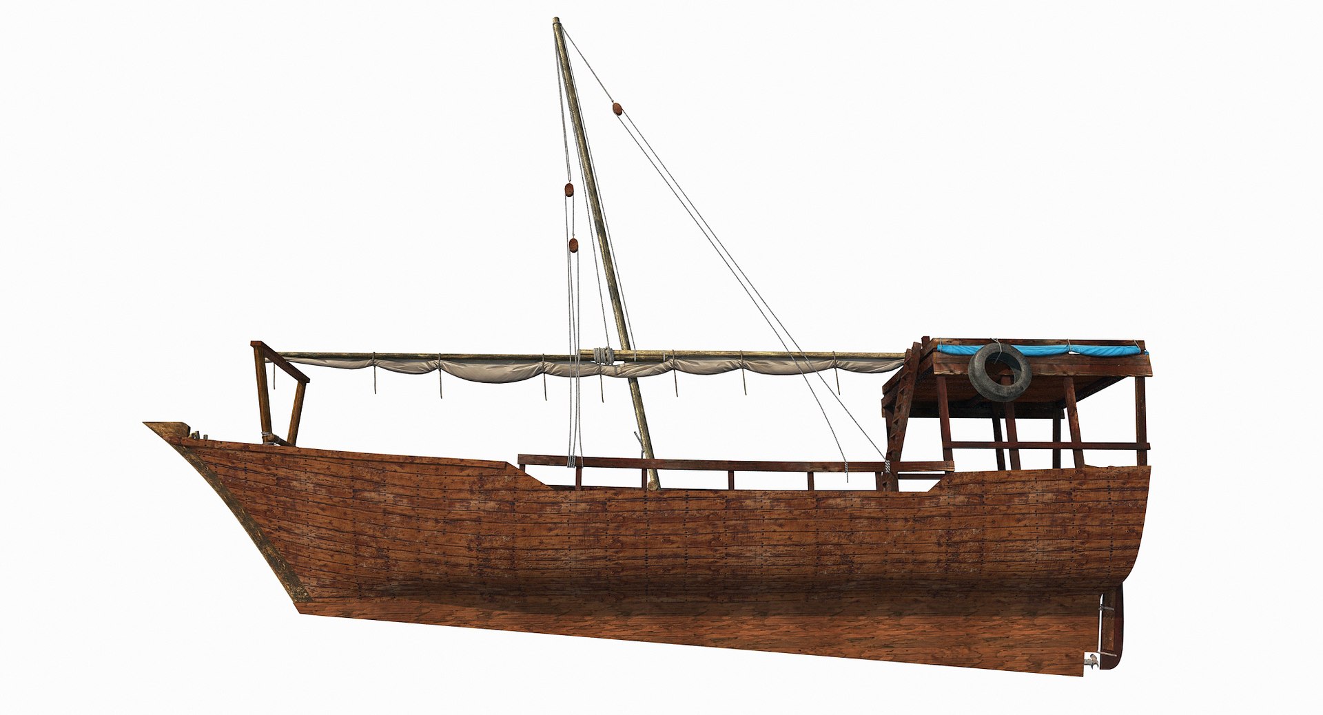 3d Model Dhow Boat
