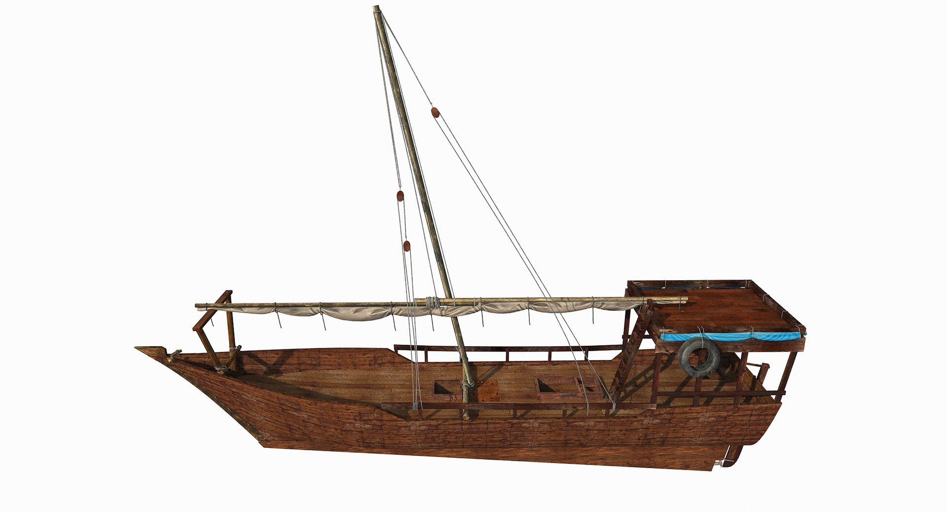 3d Model Dhow Boat