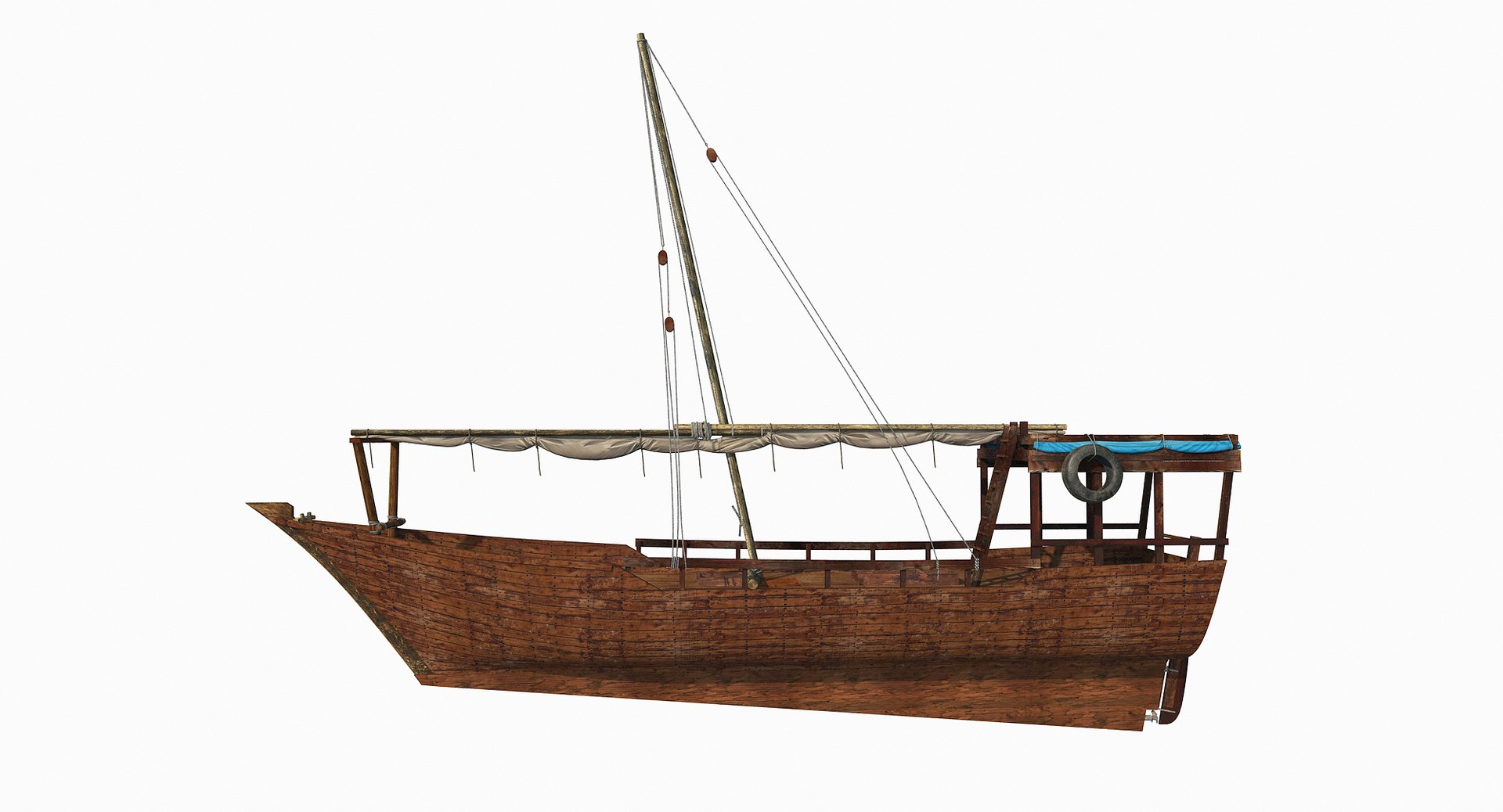 3d Model Dhow Boat