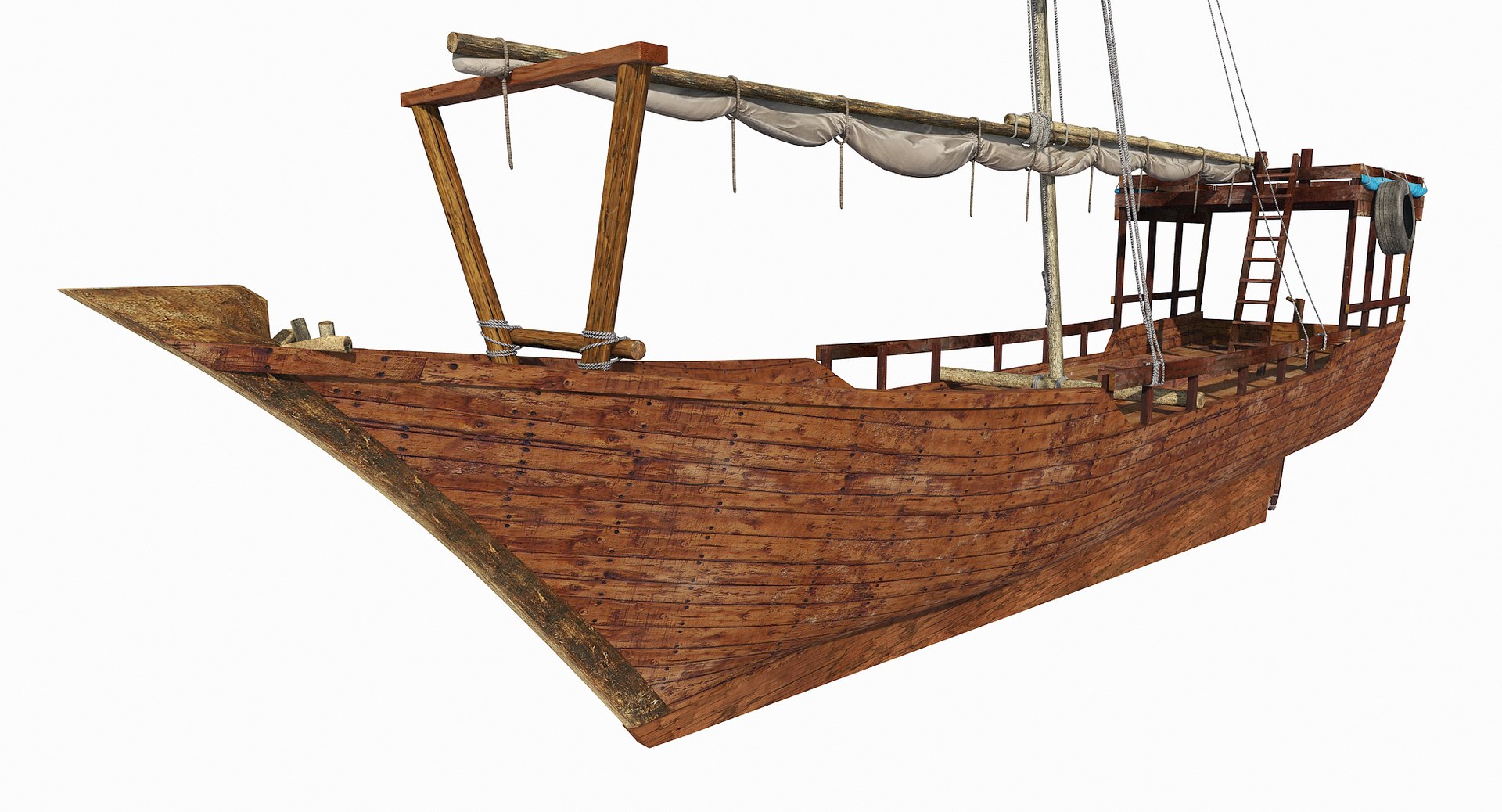 3d Model Dhow Boat