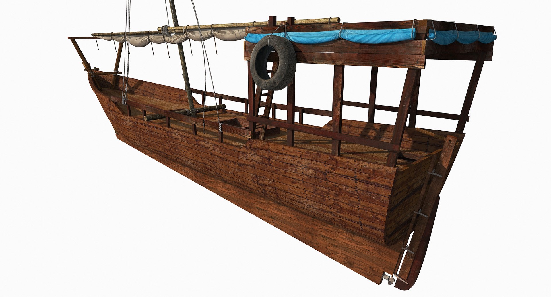 3d Model Dhow Boat