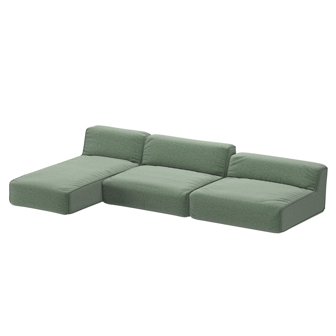 3D Model Milo Sofa Modular B - TurboSquid 2107810