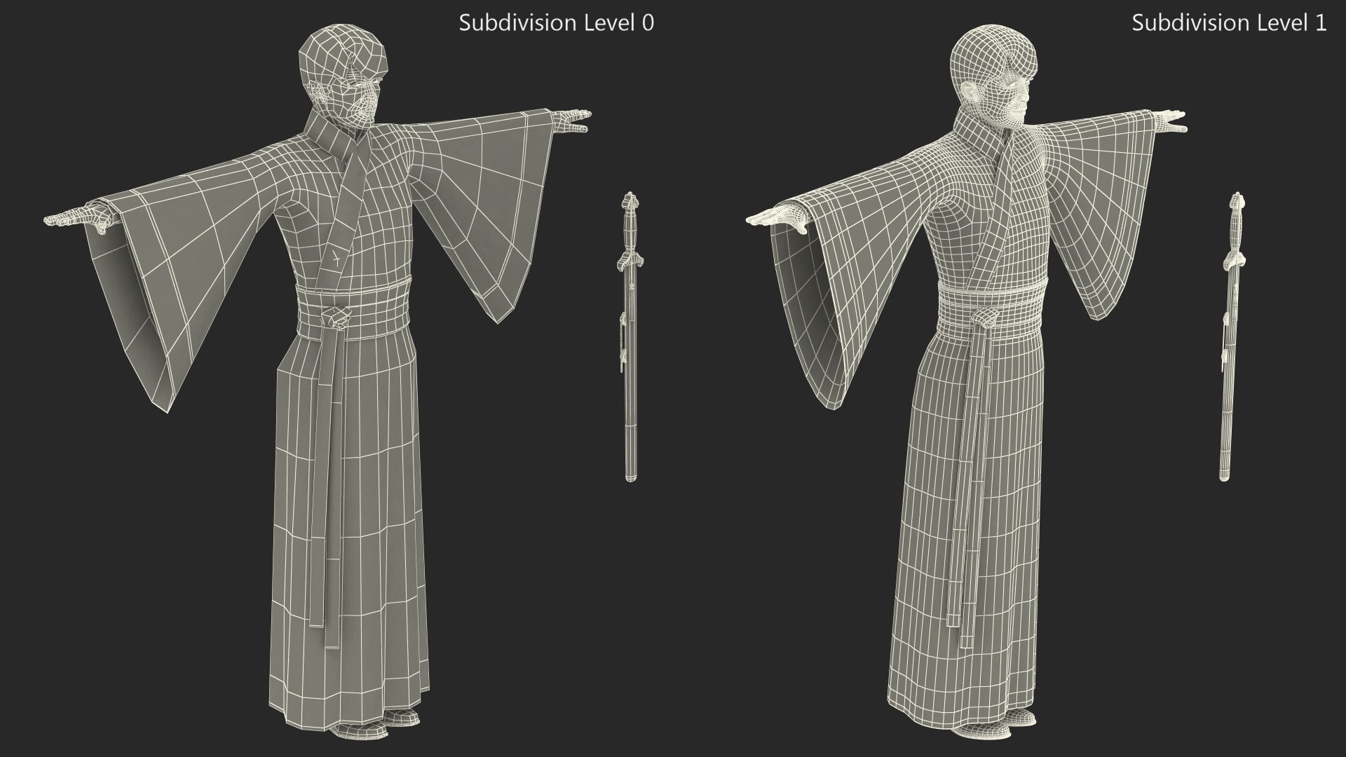Chinese Young Man Traditional Style T-pose model - TurboSquid 2029494