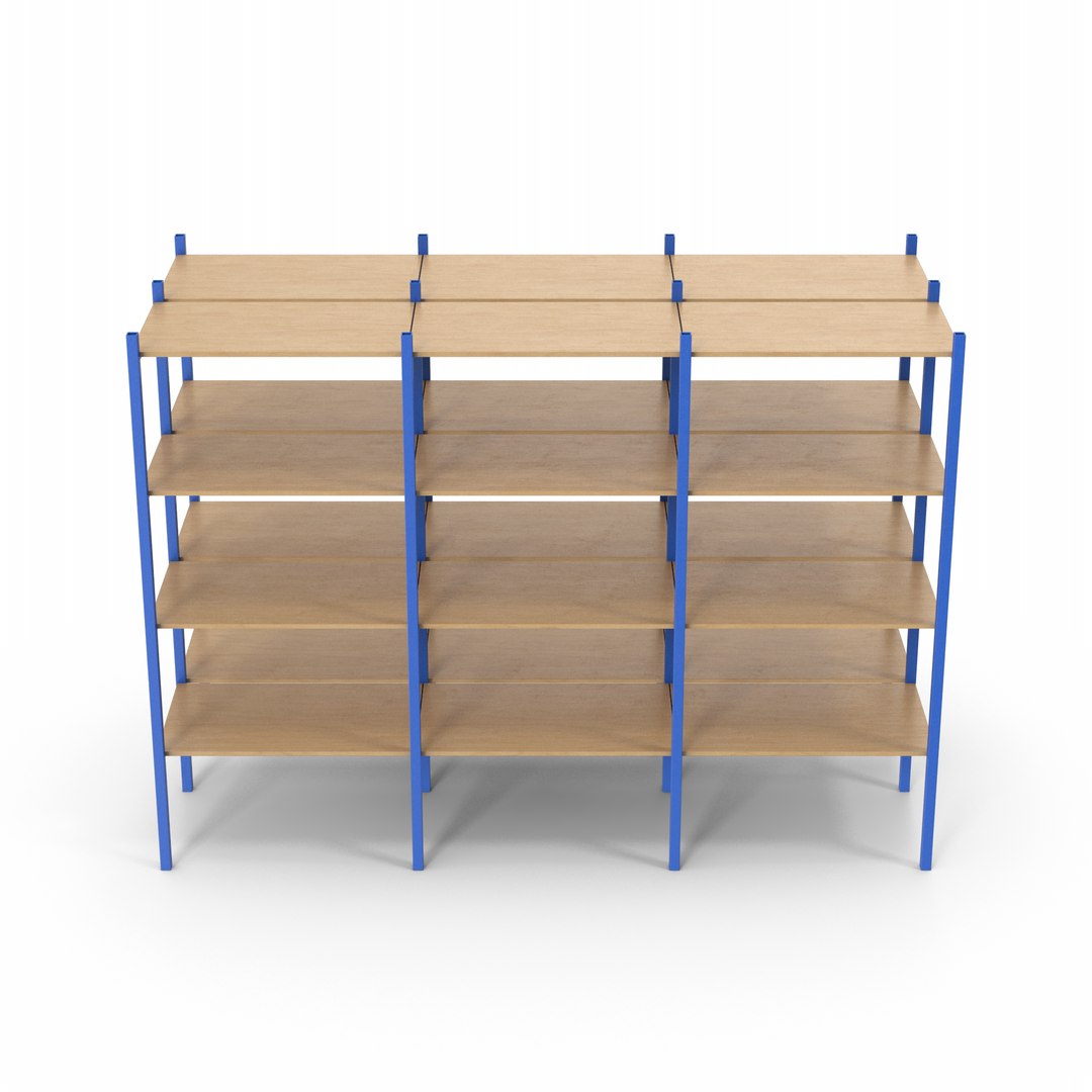 3D Wooden Warehouse Racks - TurboSquid 2307957