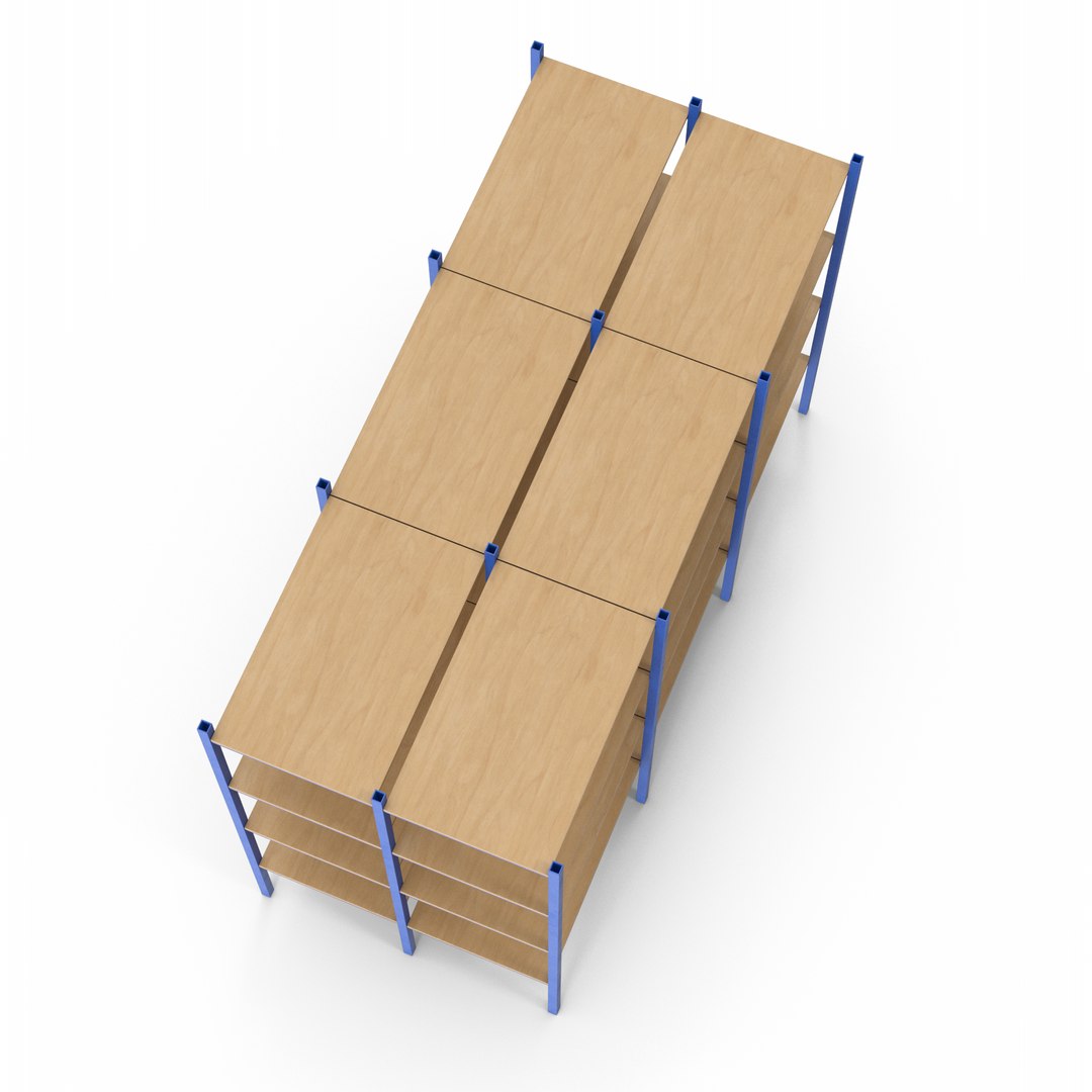 3D Wooden Warehouse Racks - TurboSquid 2307957