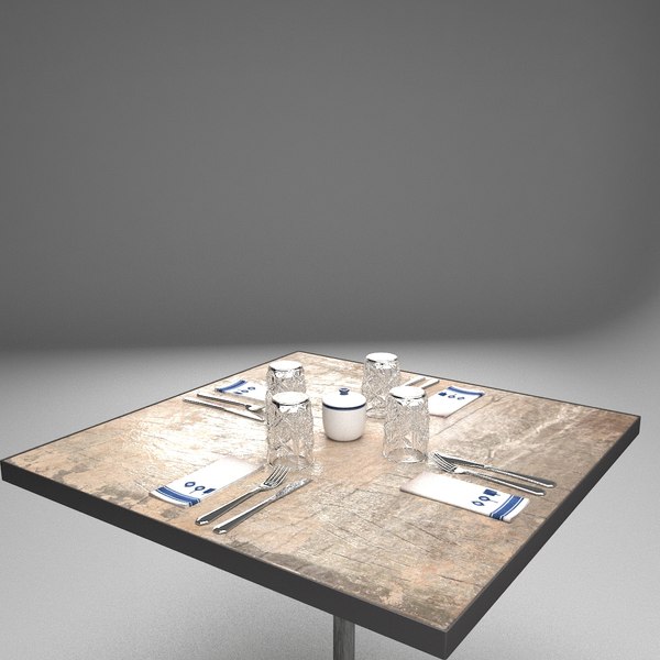 3d restaurant table chairs model