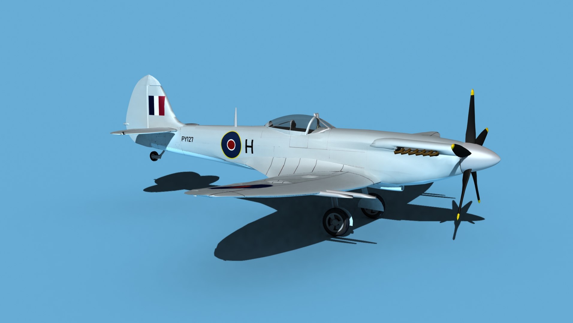 Supermarine Spitfire Mk XXII V05 RAF 3D - TurboSquid 1925737