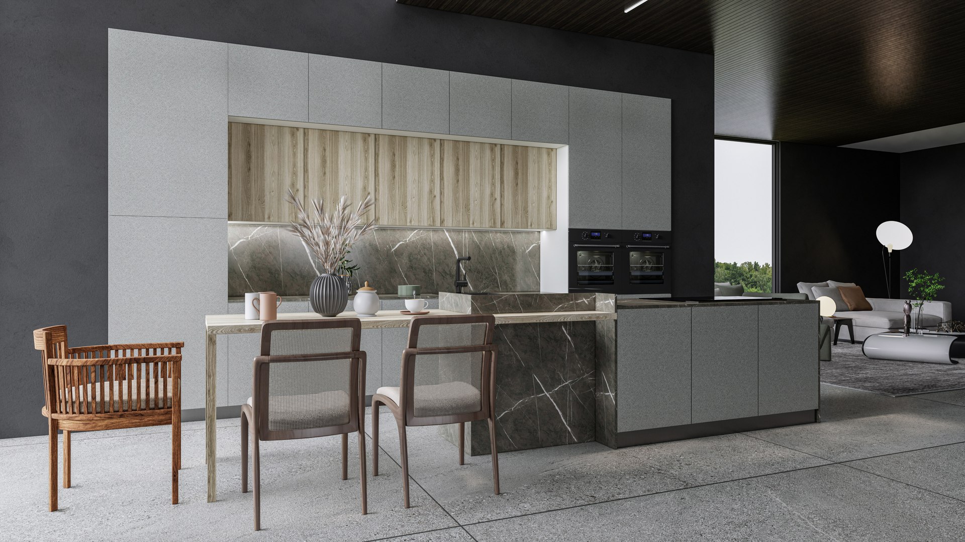 3D Living Room interior Full scene model - TurboSquid 2133569