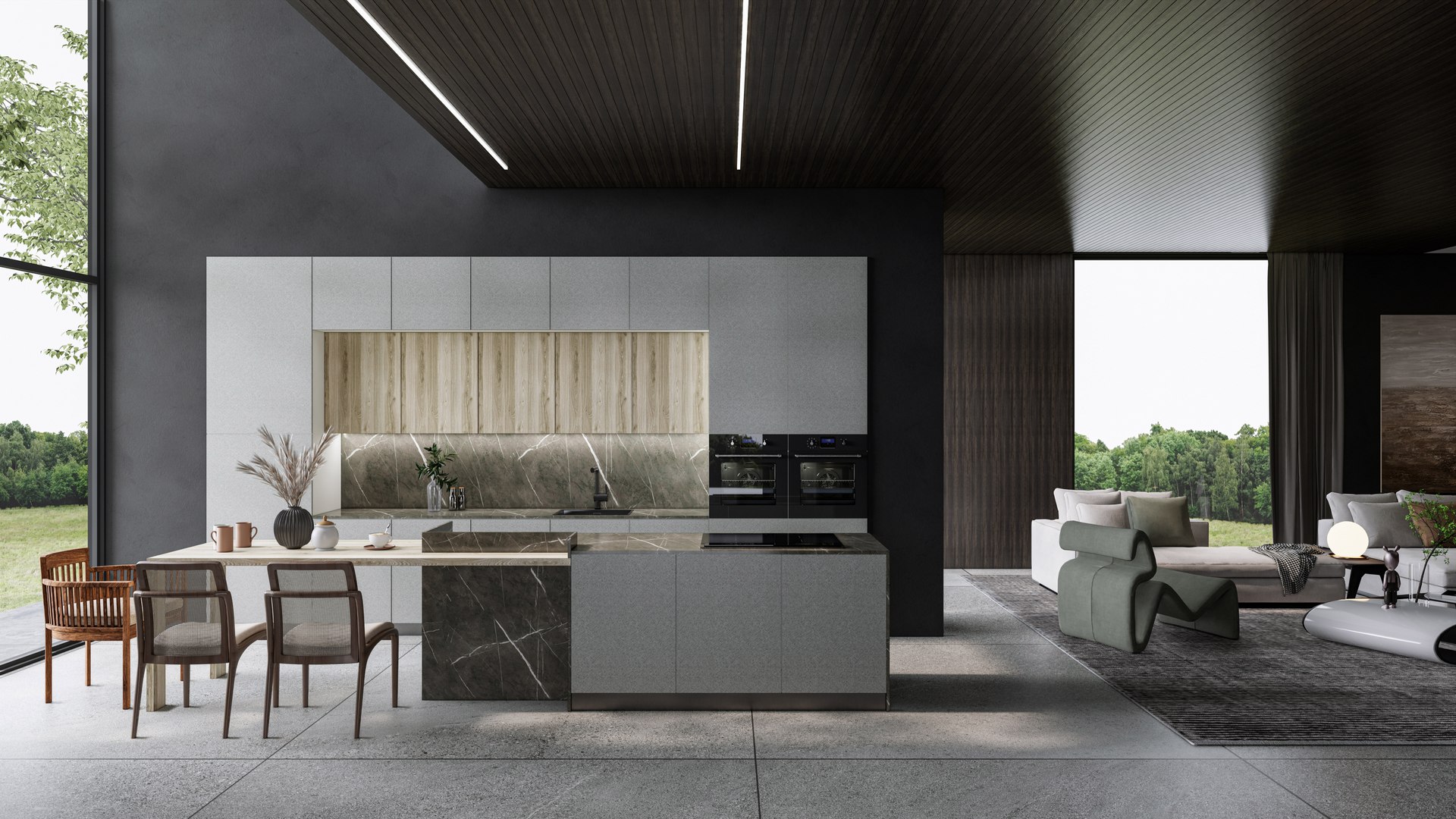 3D Living Room interior Full scene model - TurboSquid 2133569