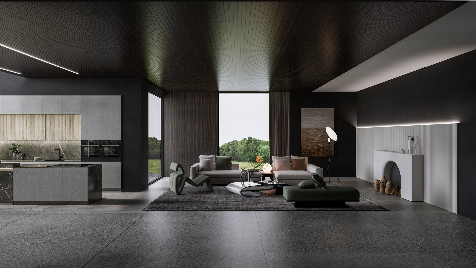 3D Living Room interior Full scene model - TurboSquid 2133569