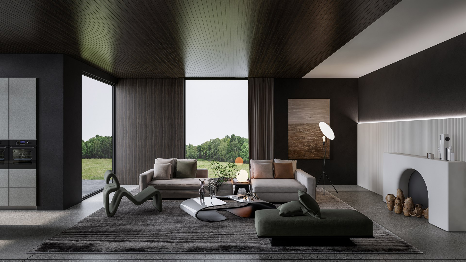 3D Living Room interior Full scene model - TurboSquid 2133569