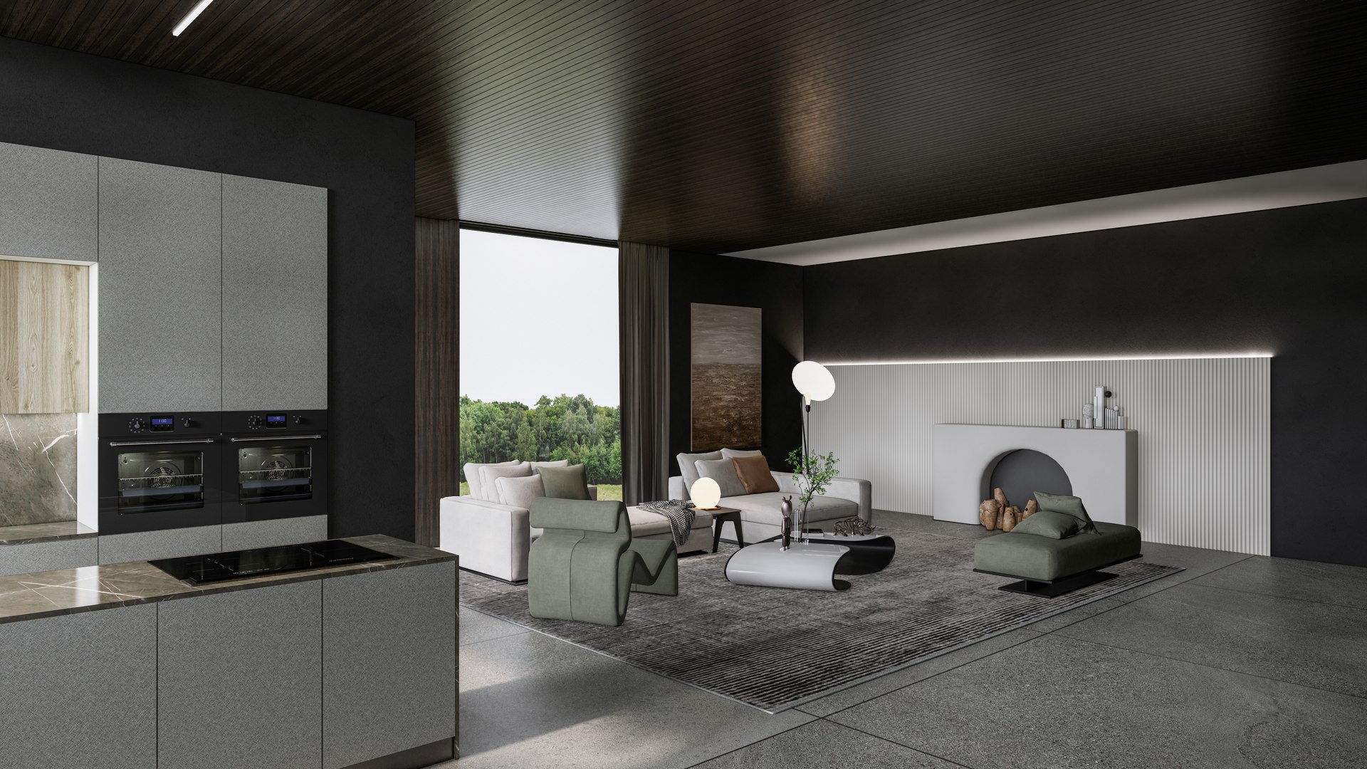 3D Living Room interior Full scene model - TurboSquid 2133569