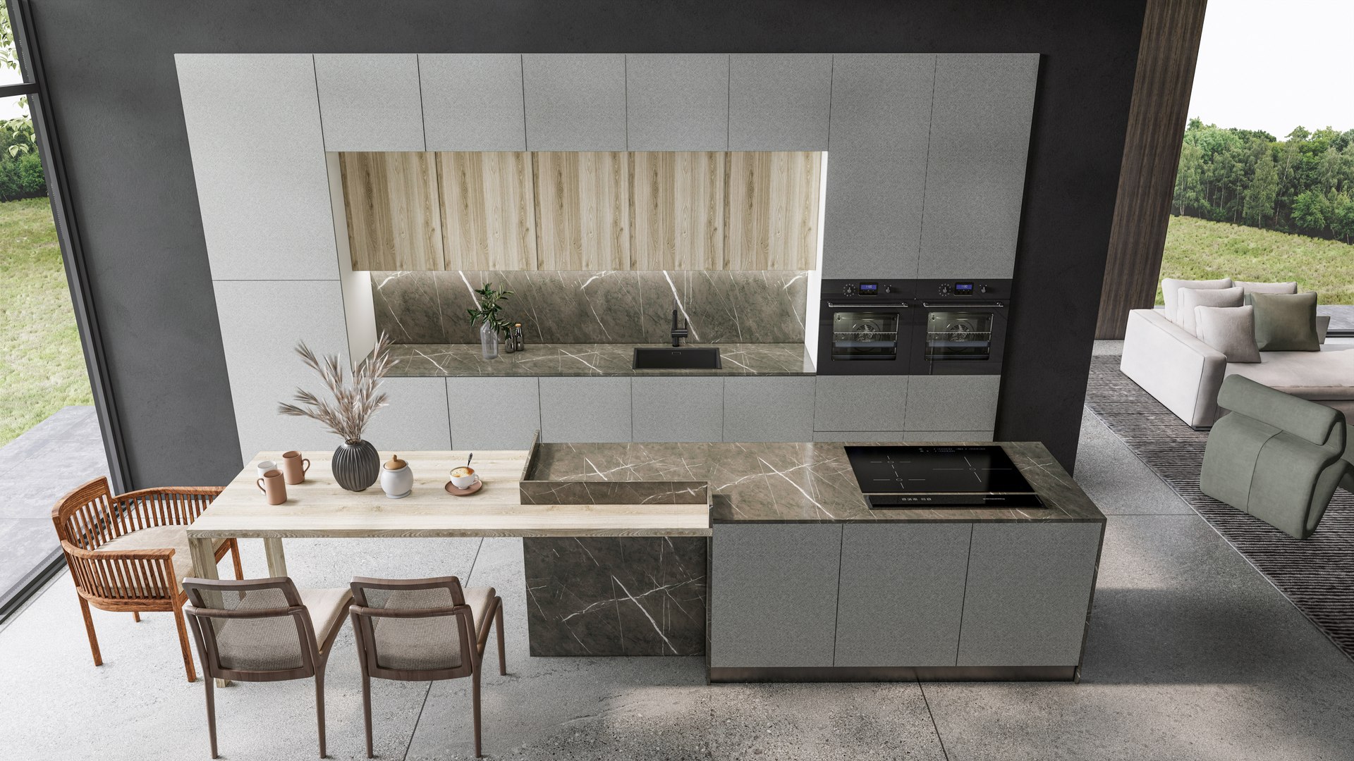 3D Living Room interior Full scene model - TurboSquid 2133569