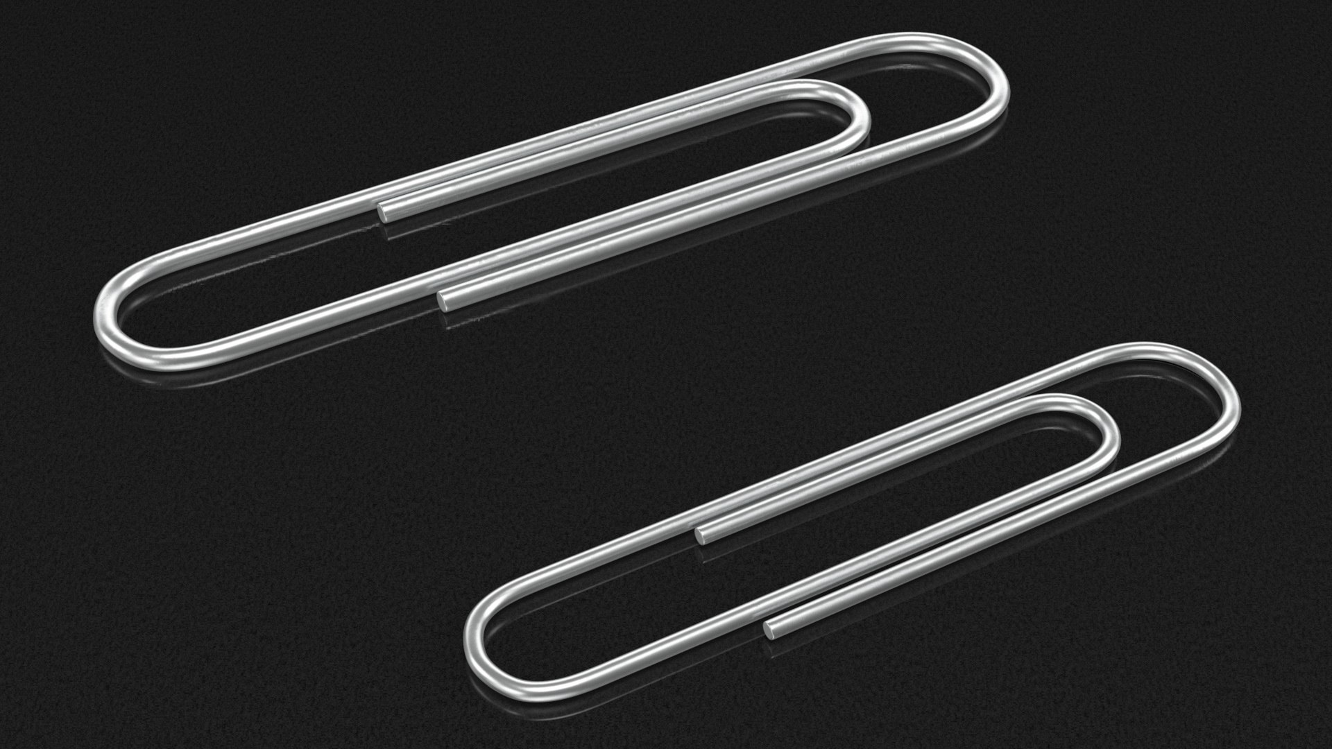 Paper Clip Oval Shape Metal 3D model - TurboSquid 1862496