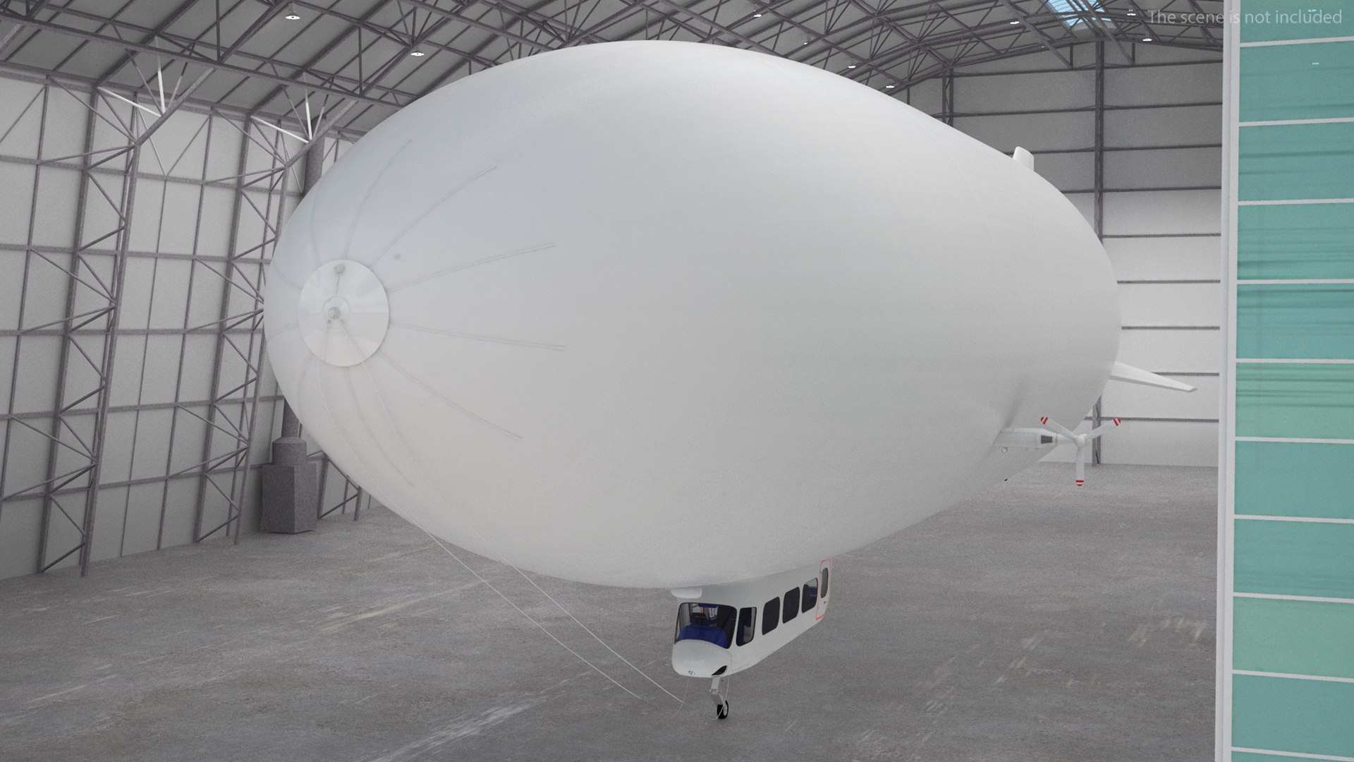 3D Airship Hangar with Blimp model - TurboSquid 1918275