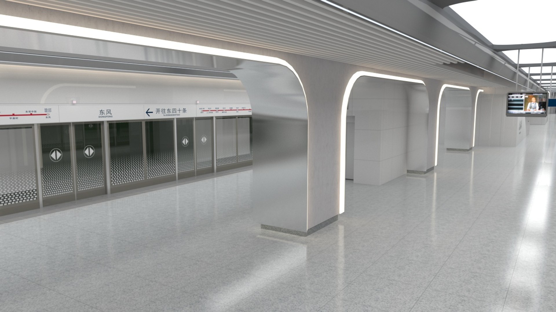3D Subway Station 1 Model - TurboSquid 2138612