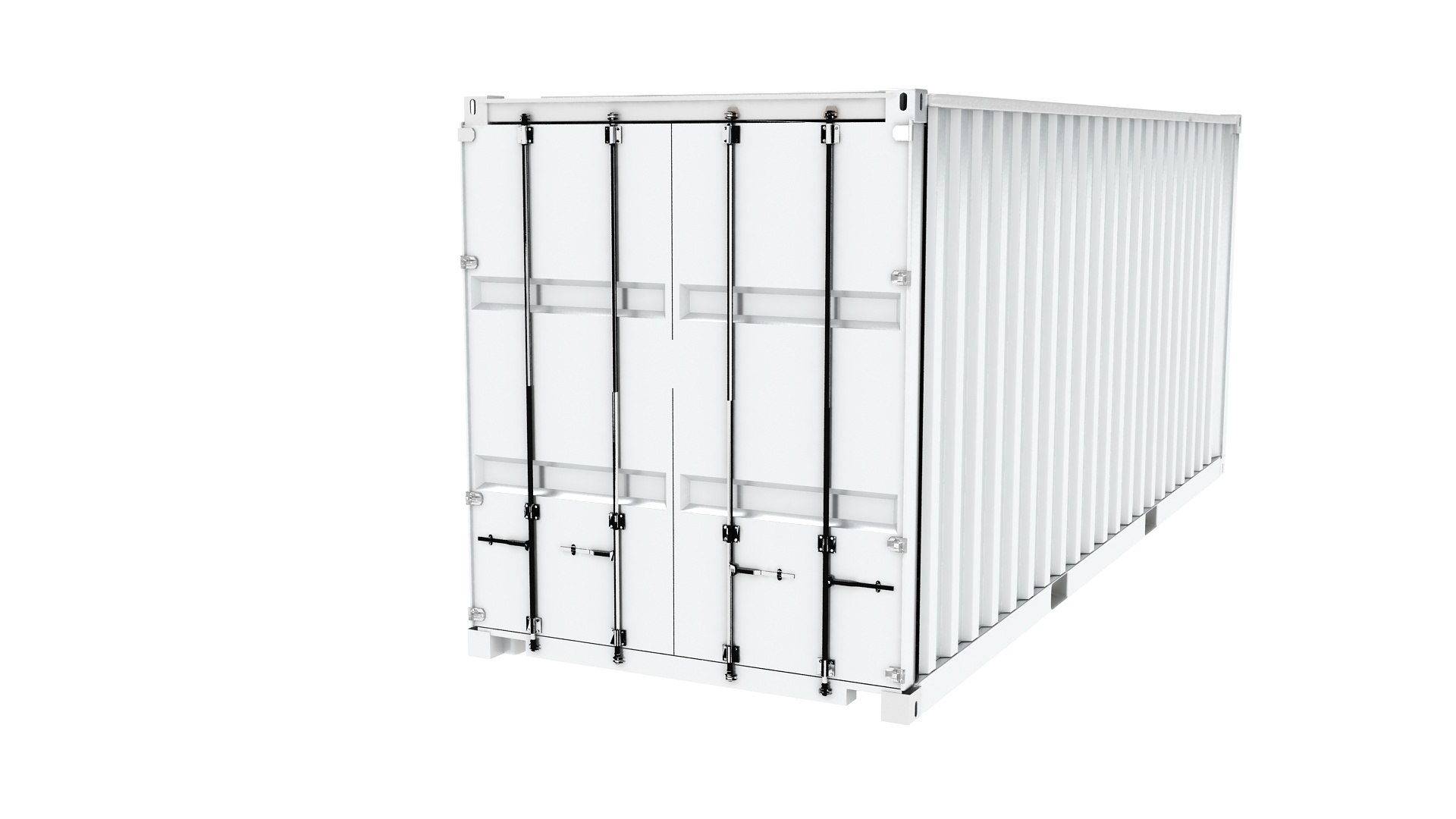 3D 20 Ft ISO Container White Model - TurboSquid 1993804