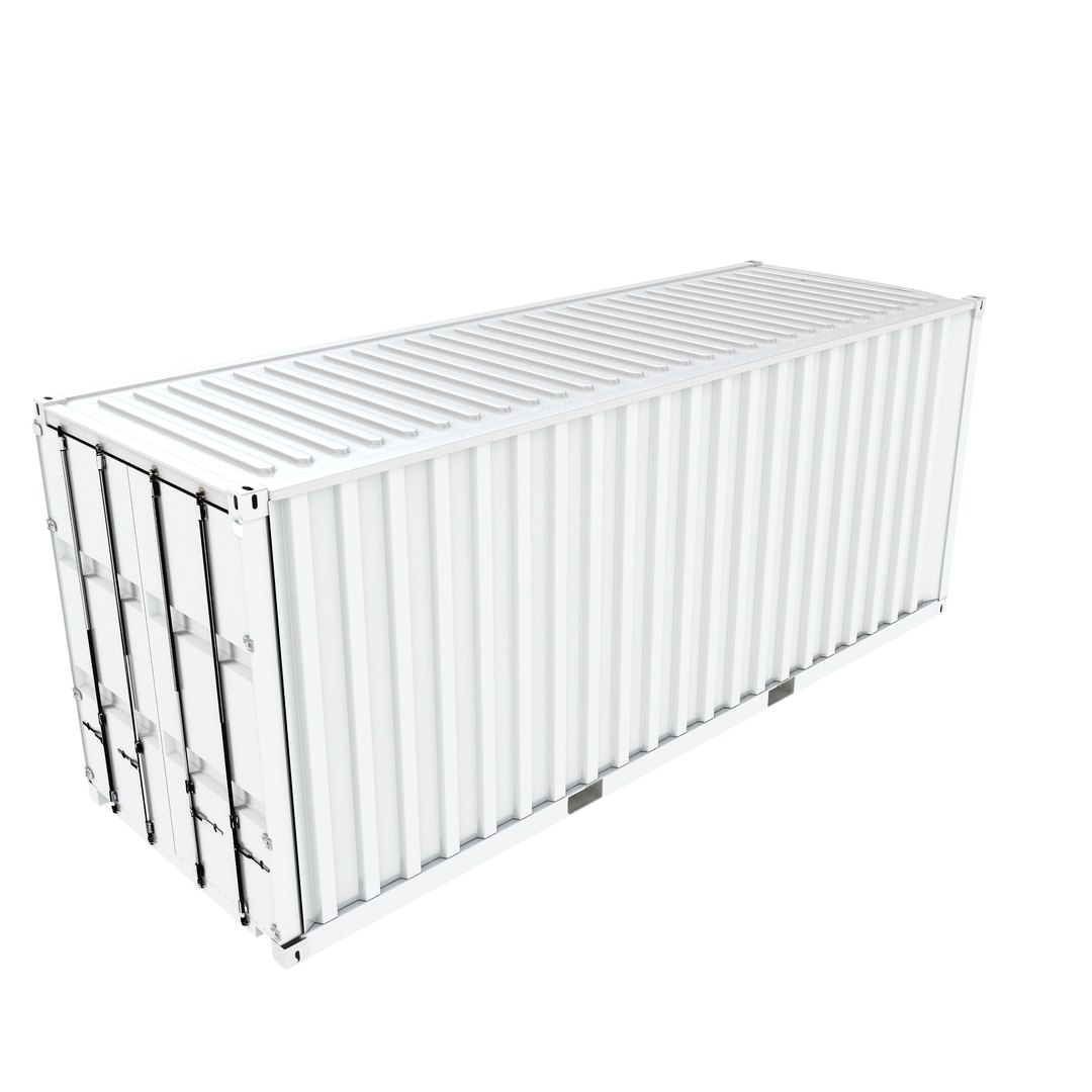 3D 20 Ft ISO Container White Model - TurboSquid 1993804