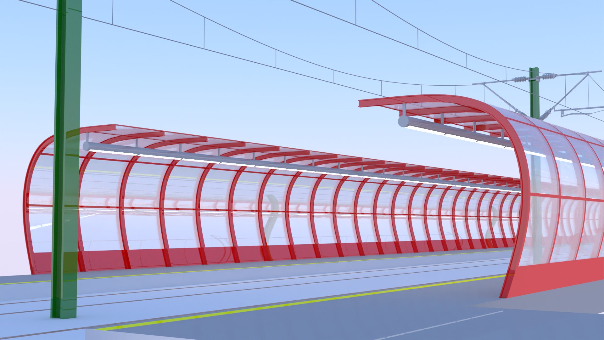 3D Tram Stop Model - TurboSquid 2136489