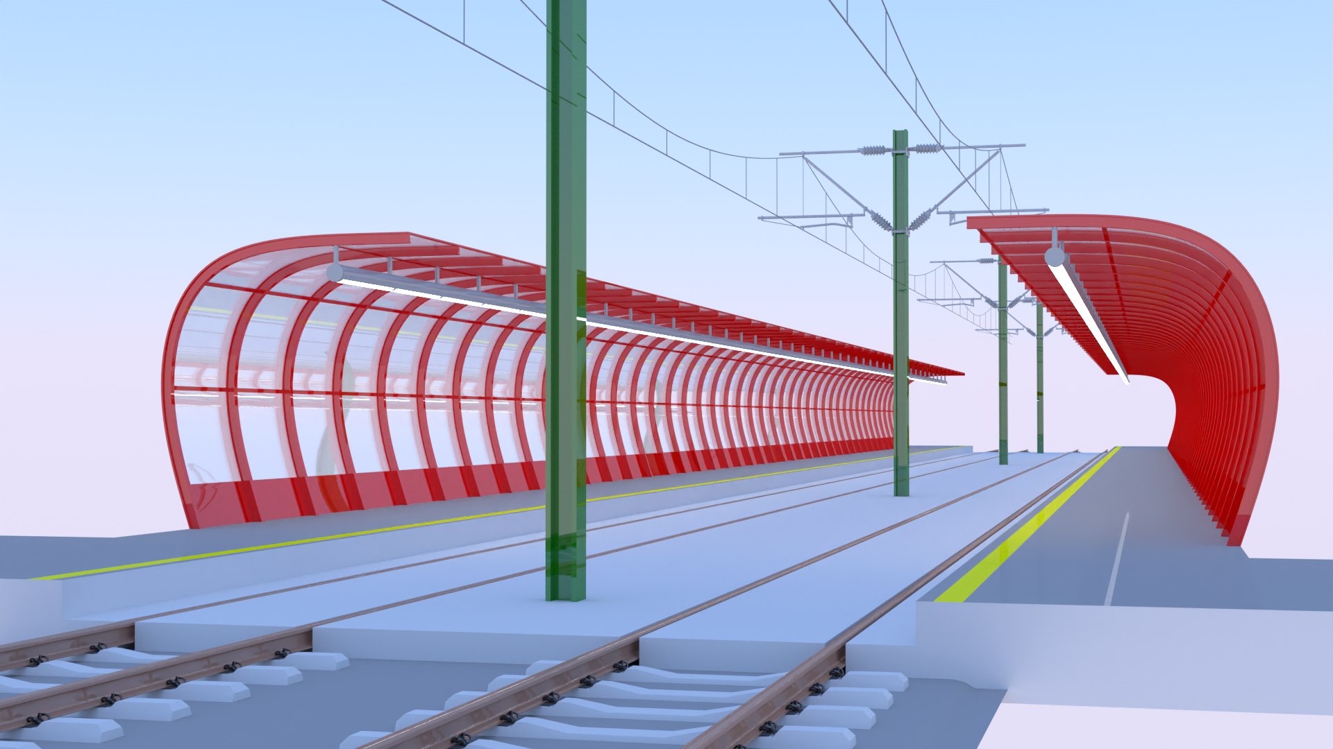 3D Tram Stop Model - TurboSquid 2136489