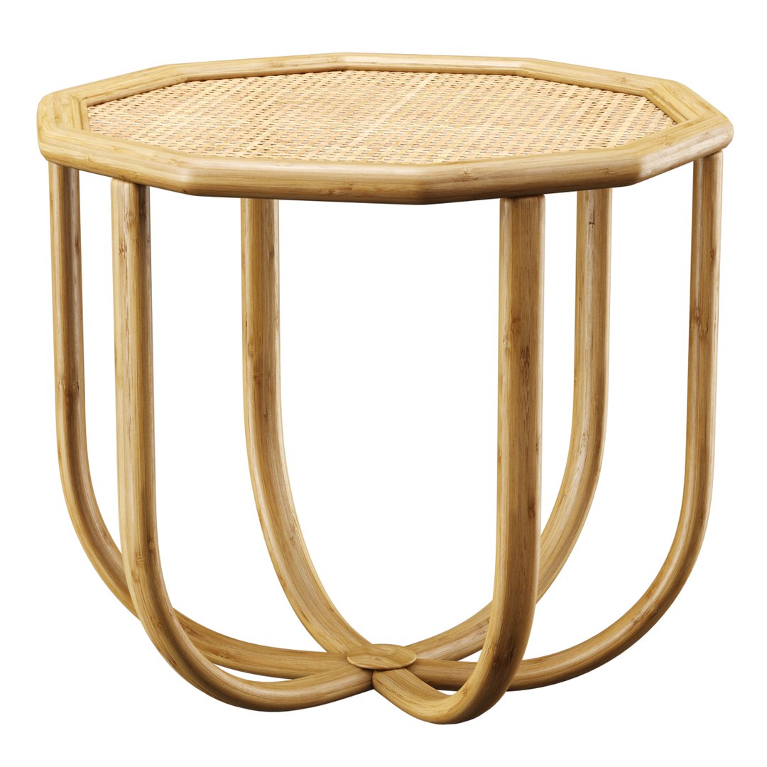 Spider Rattan Coffee Table 3D Model - TurboSquid 1715258