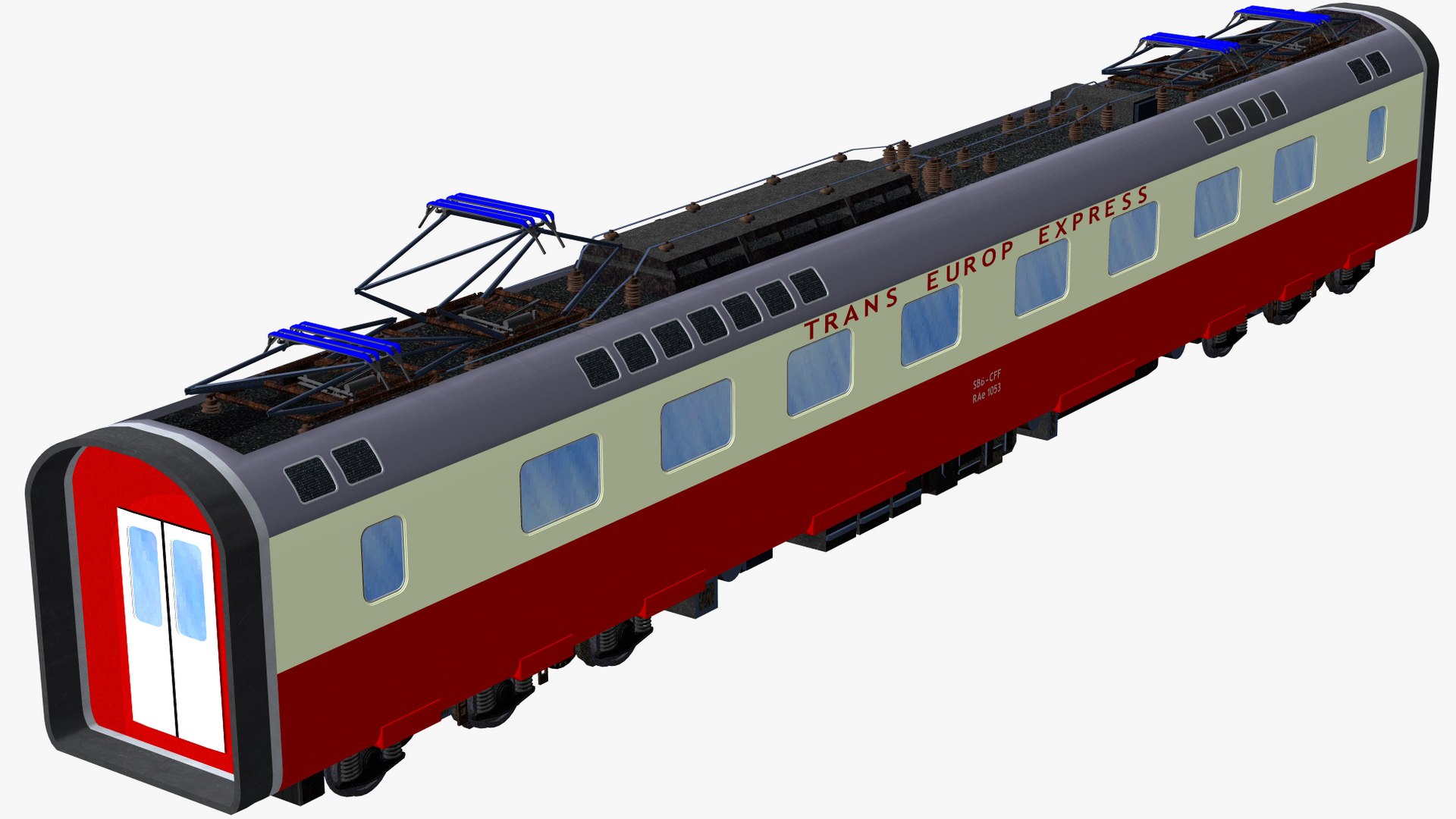 3D Rae Tee Ii - Trans Europ Express - Swiss Electric Passenger Train ...