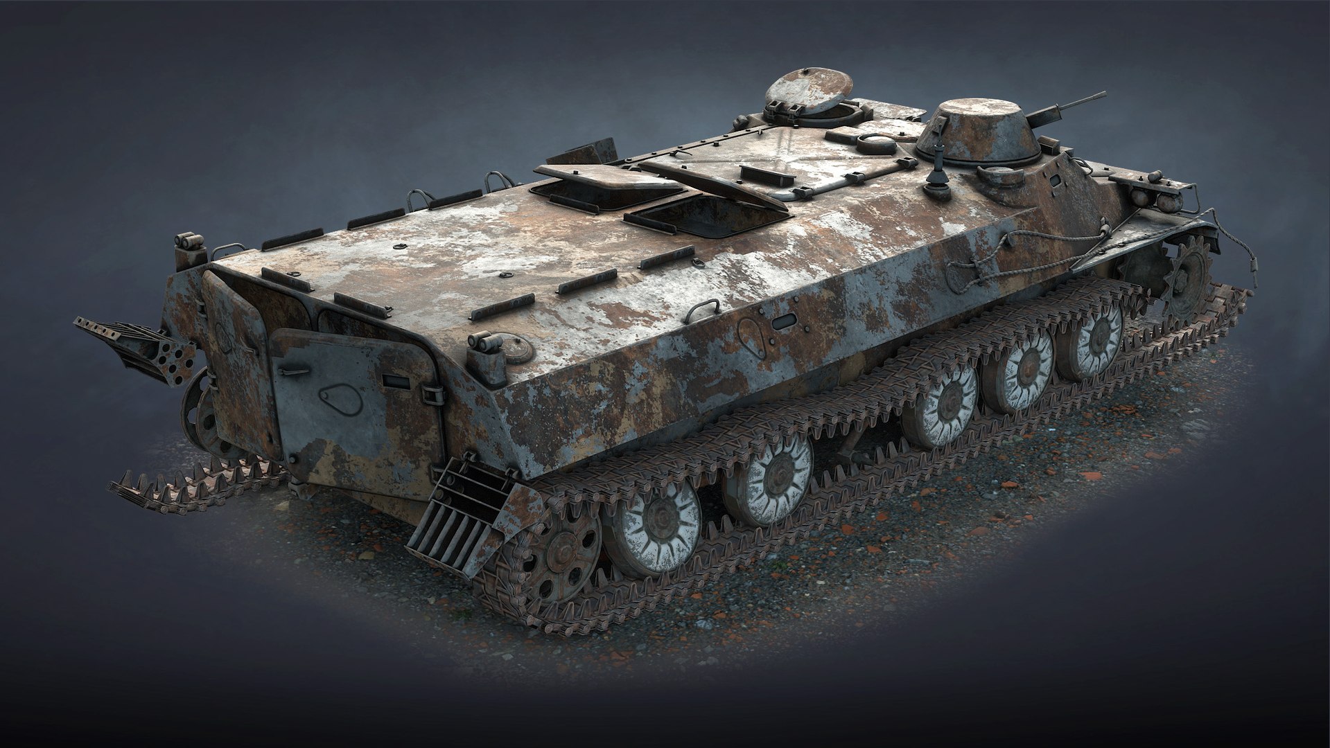 MT-LB Destroyed 3D Model - TurboSquid 2118297