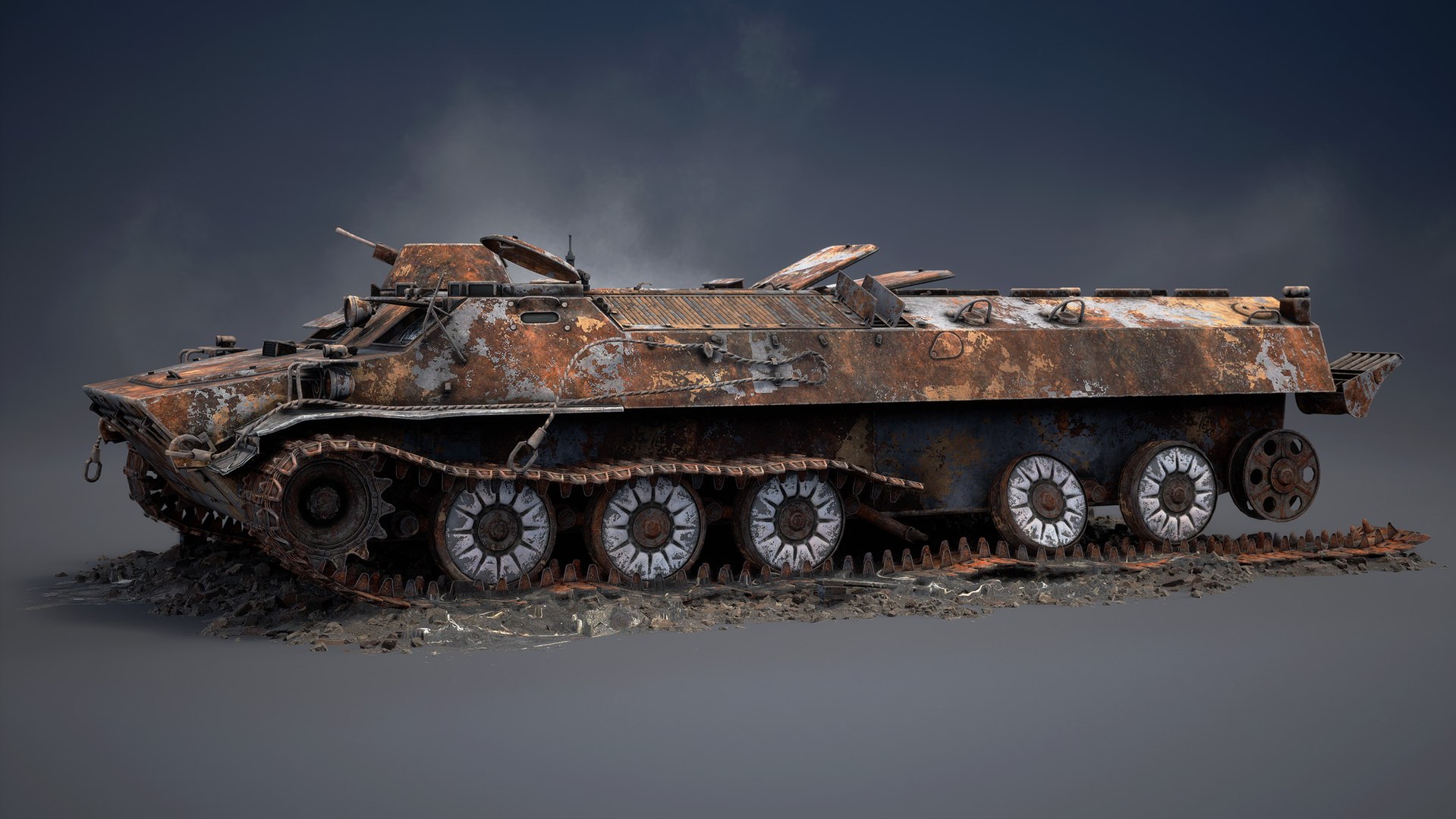 MT-LB Destroyed 3D Model - TurboSquid 2118297