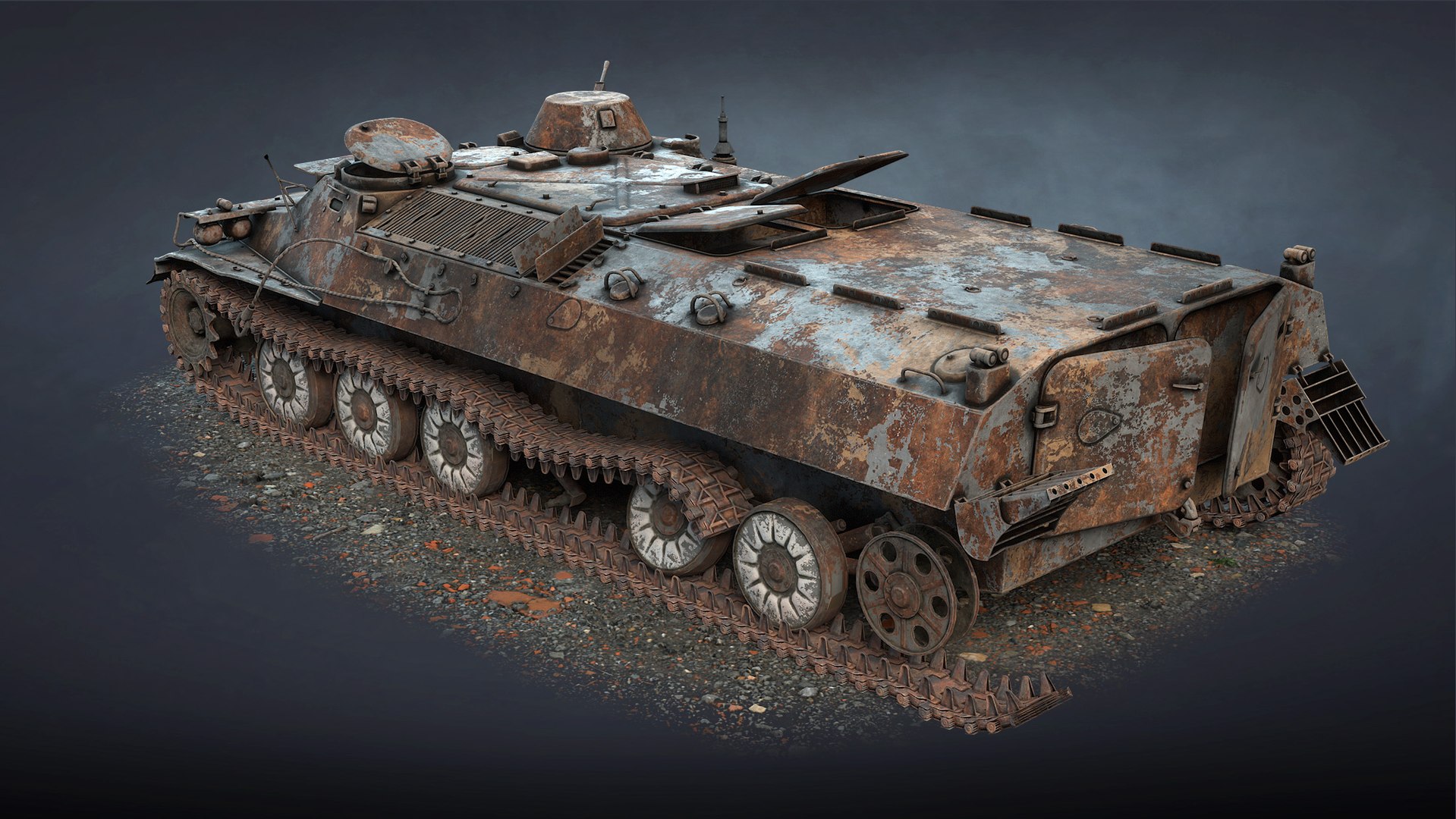 MT-LB Destroyed 3D Model - TurboSquid 2118297