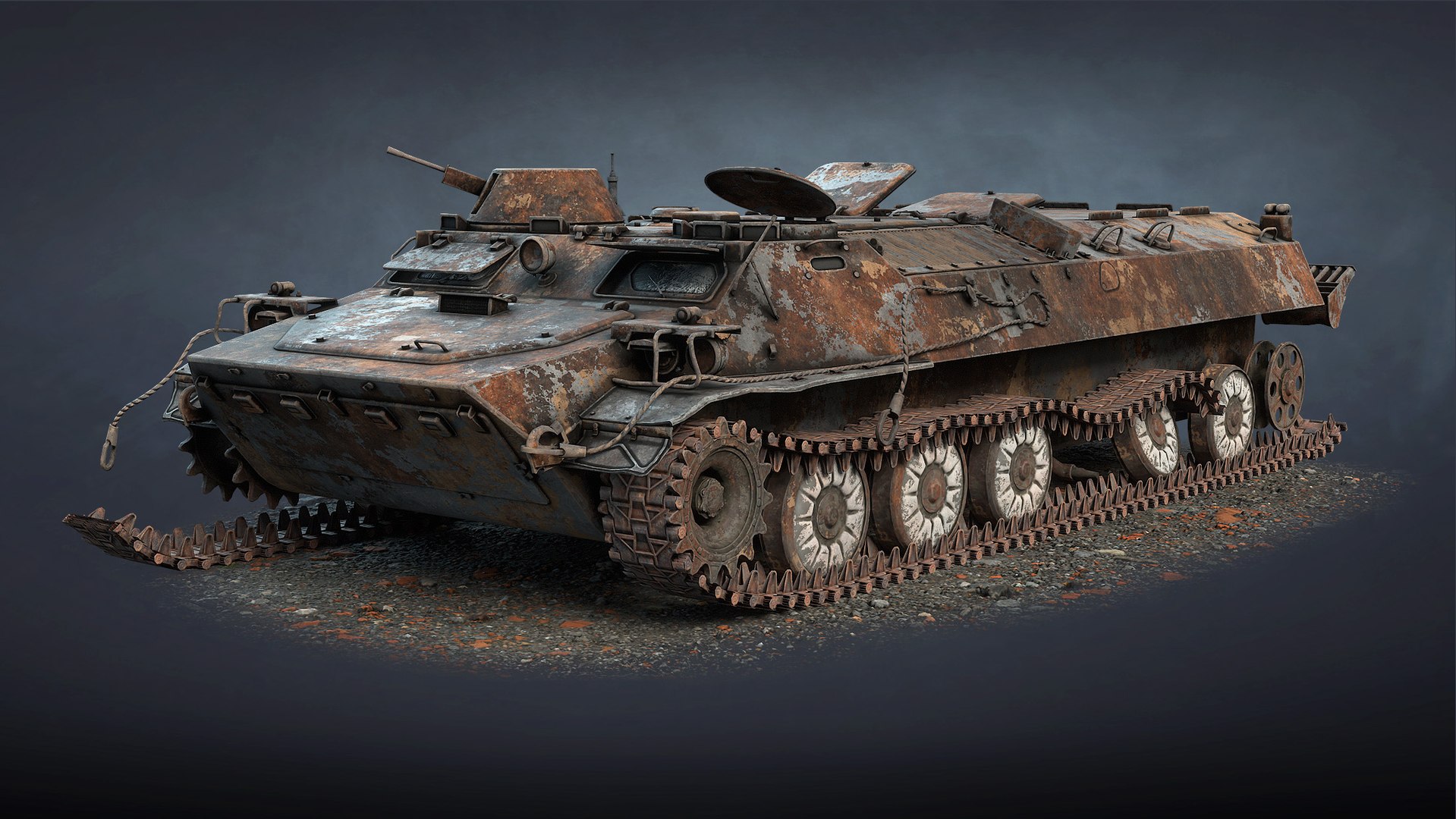 MT-LB Destroyed 3D Model - TurboSquid 2118297