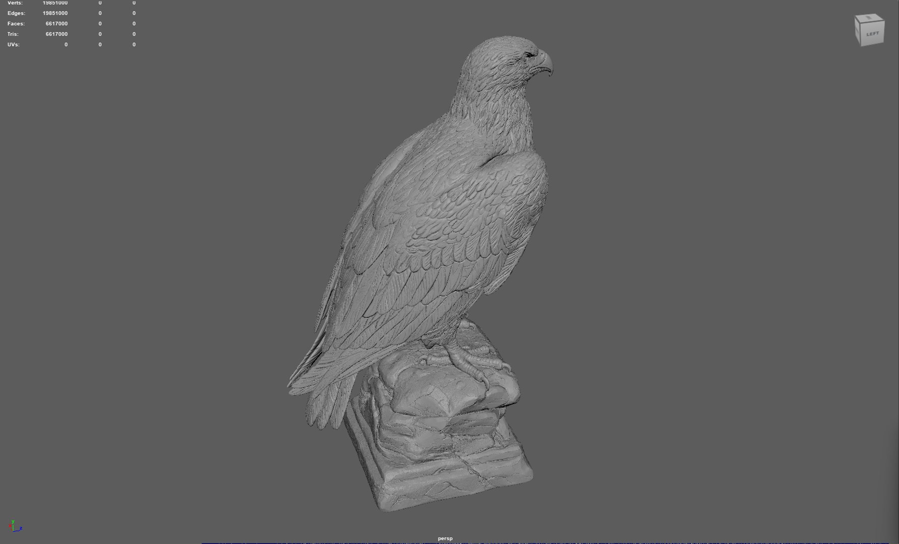 3D Majestic Executive Eagle 3D Office Sculpture Ultra Detailed Eagle ...