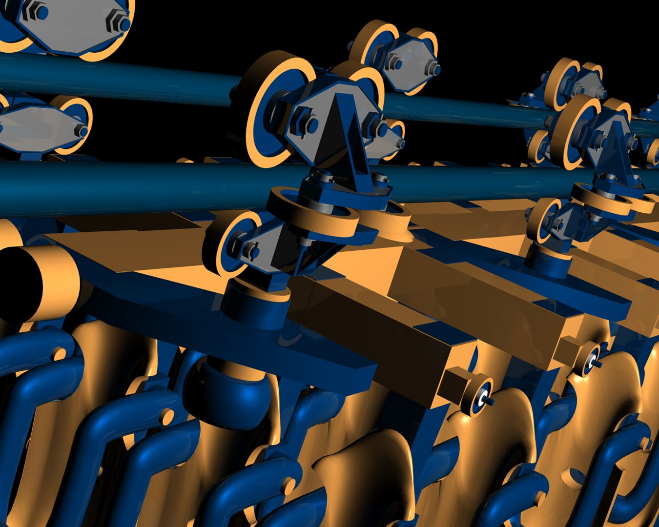 Inverted Rollercoaster Train 3d Model