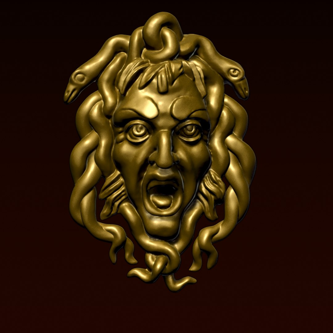 Sculpture Gorgon Mask 3D Model - TurboSquid 1291187