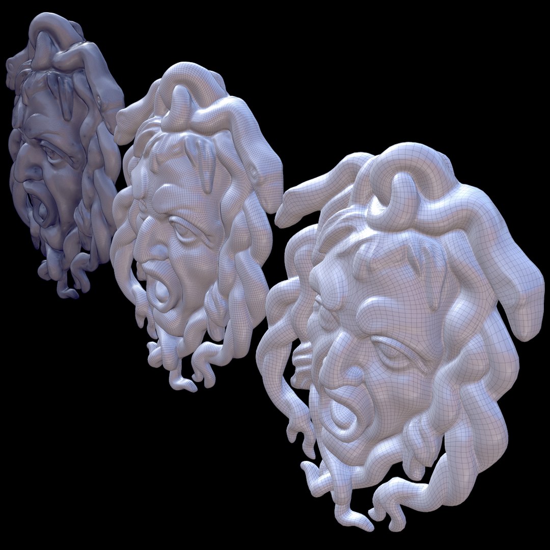 Sculpture Gorgon Mask 3D Model - TurboSquid 1291187