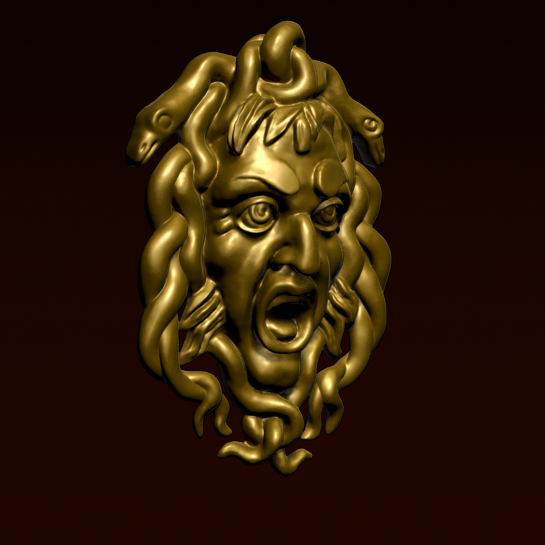 Sculpture Gorgon Mask 3D Model - TurboSquid 1291187